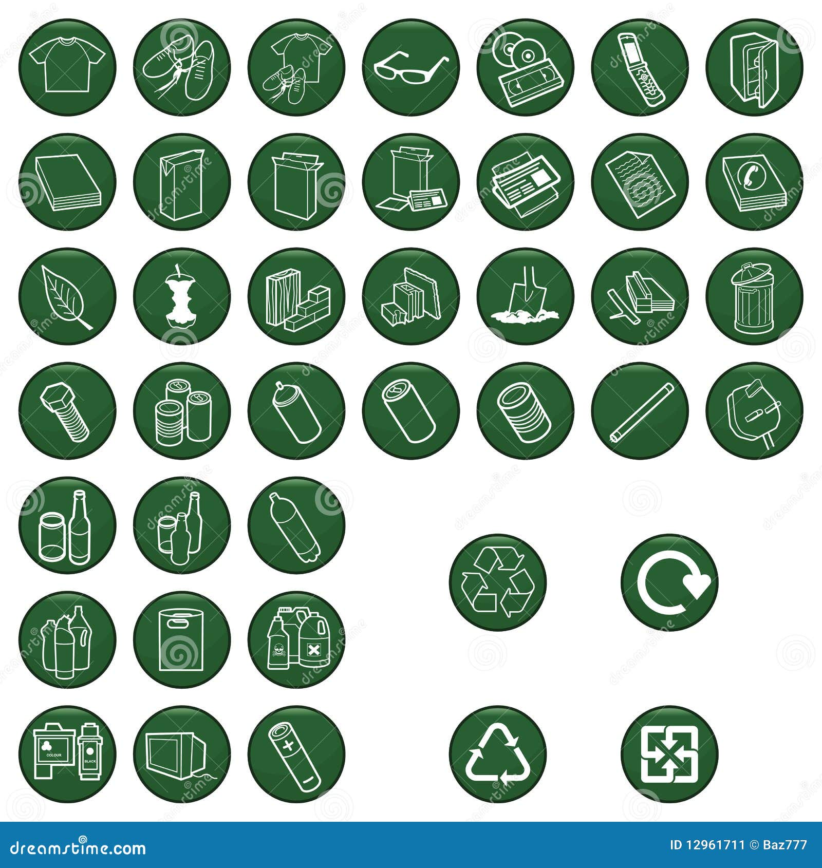 Materiale riciclabile illustrazione vettoriale. Illustrazione di icona ...
