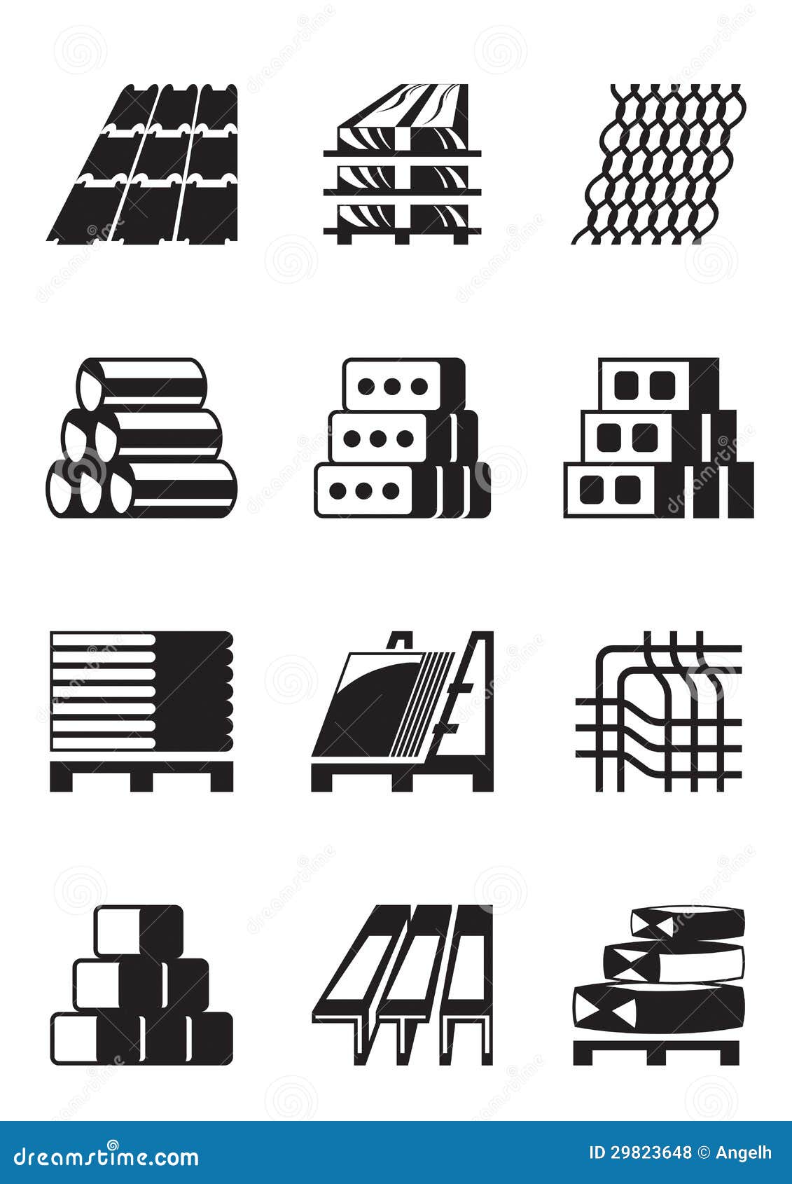 Materiales Del Edificio Y De Construcción Ilustración del Vector ...