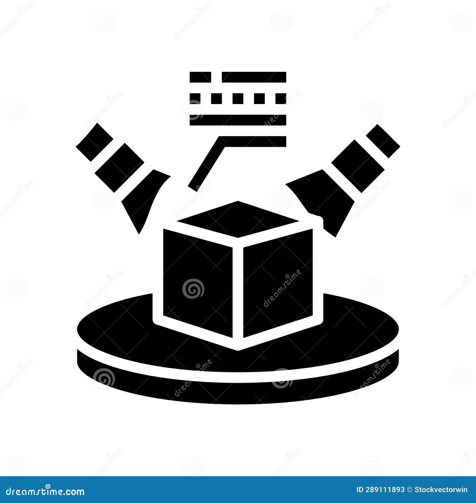 Materials Characterization Engineering Glyph Icon Vector Illustration ...