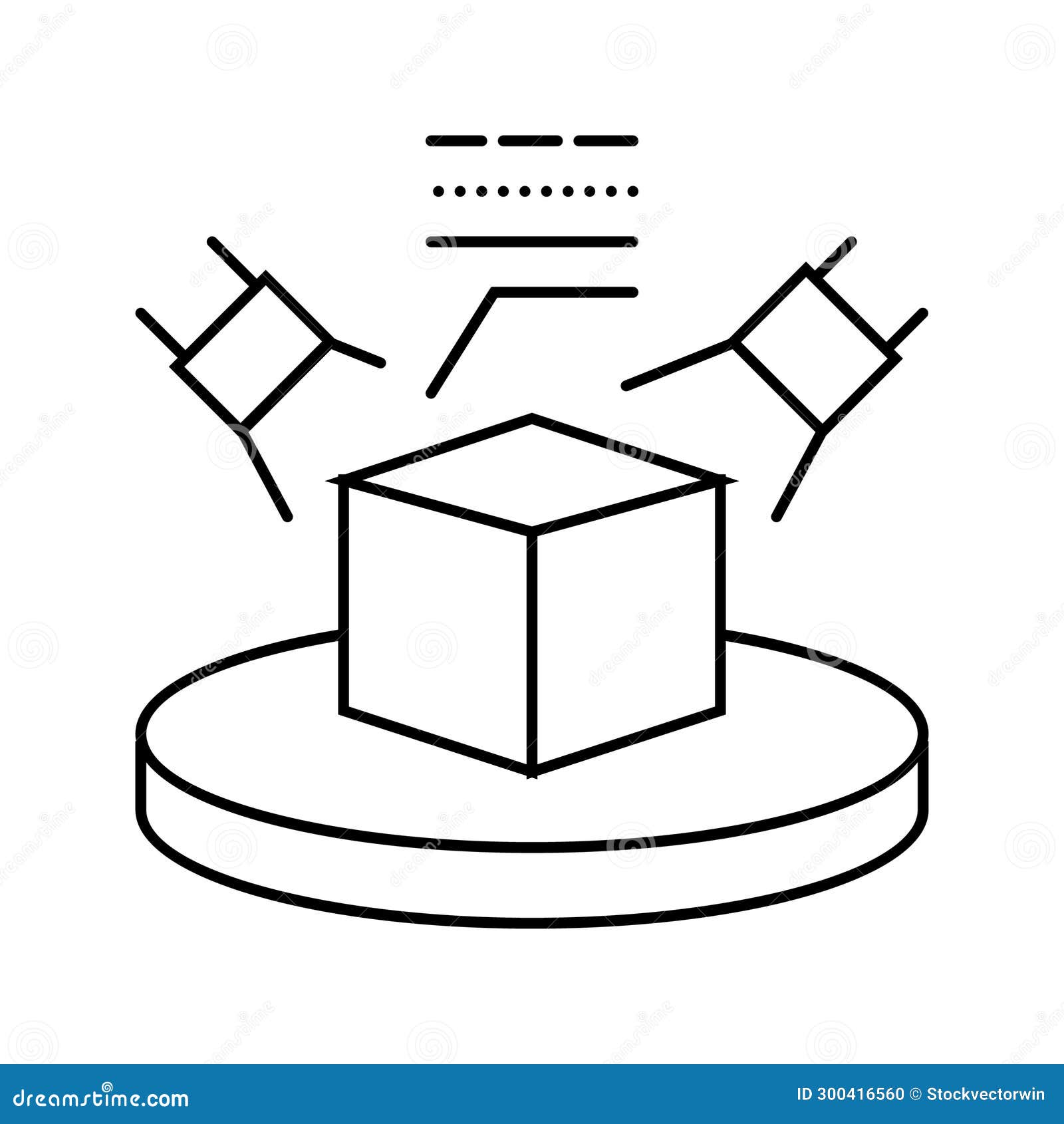 Materials Characterization Engineering Line Icon Vector Illustration ...