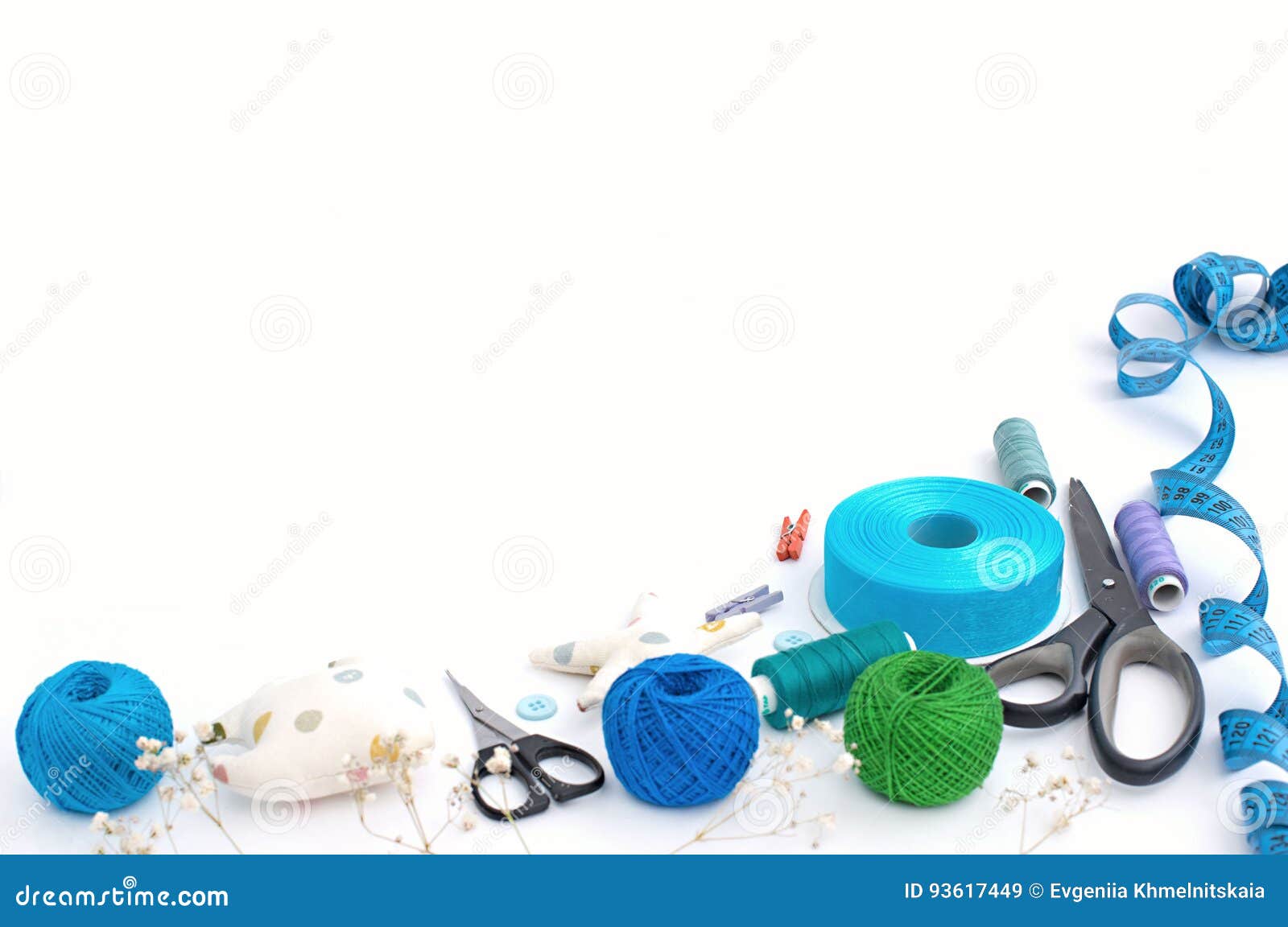 Materials for Creativity and Hobbies Stock Image - Image of textile ...