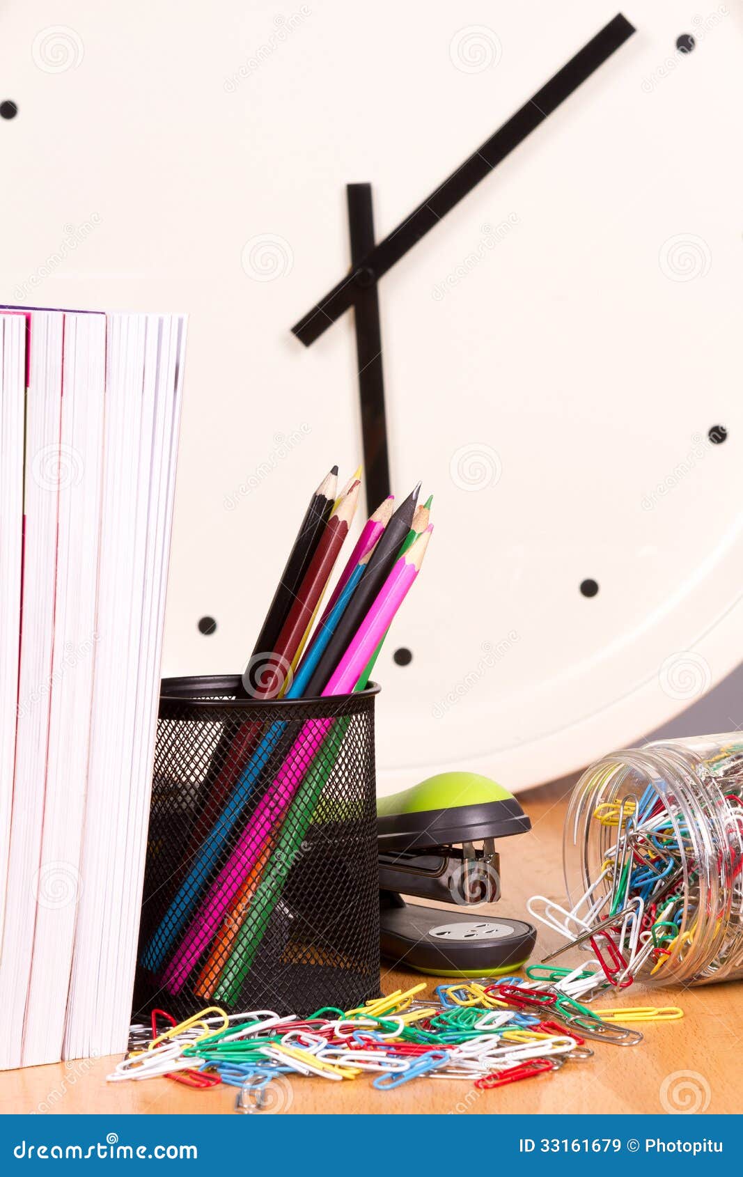 Materials on a desk stock image. Image of studies, objects - 33161679