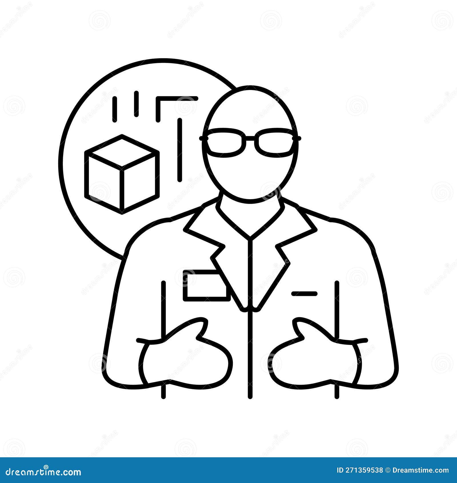 Materials Engineer Technology Line Icon Vector Illustration Stock ...