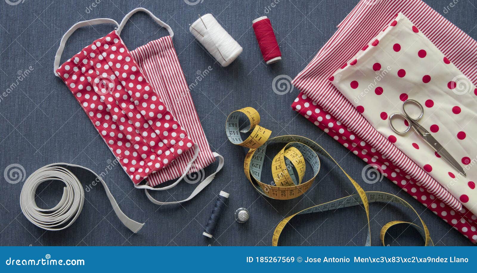 Materials for Homemade Face Mask Stock Image - Image of covid19, face ...