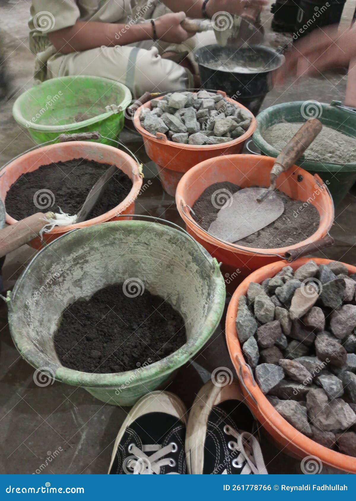 Materials for Making Concrete Stock Photo - Image of yard, produce ...