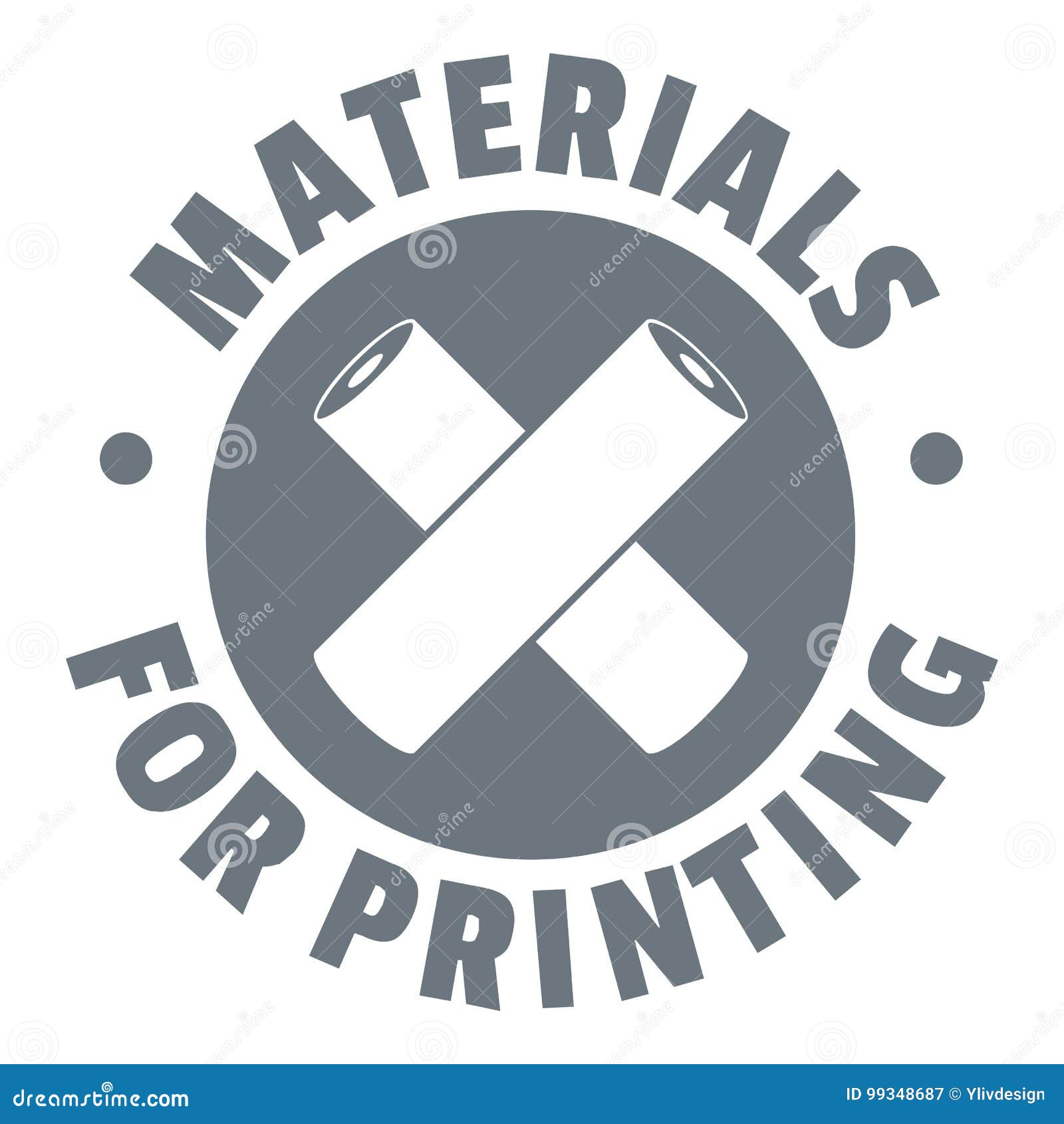 Materials for Printing Logo, Simple Style Stock Vector - Illustration ...