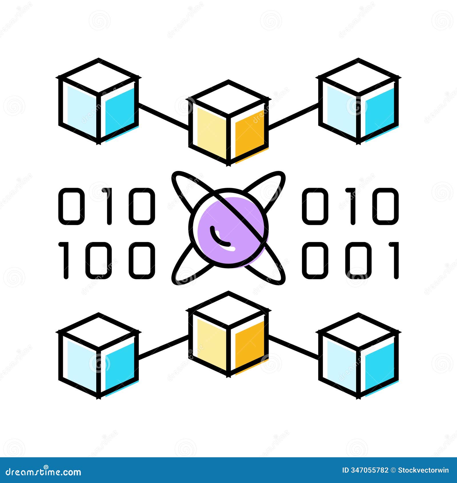 Materials Quantum Technology Color Icon Vector Illustration Stock ...