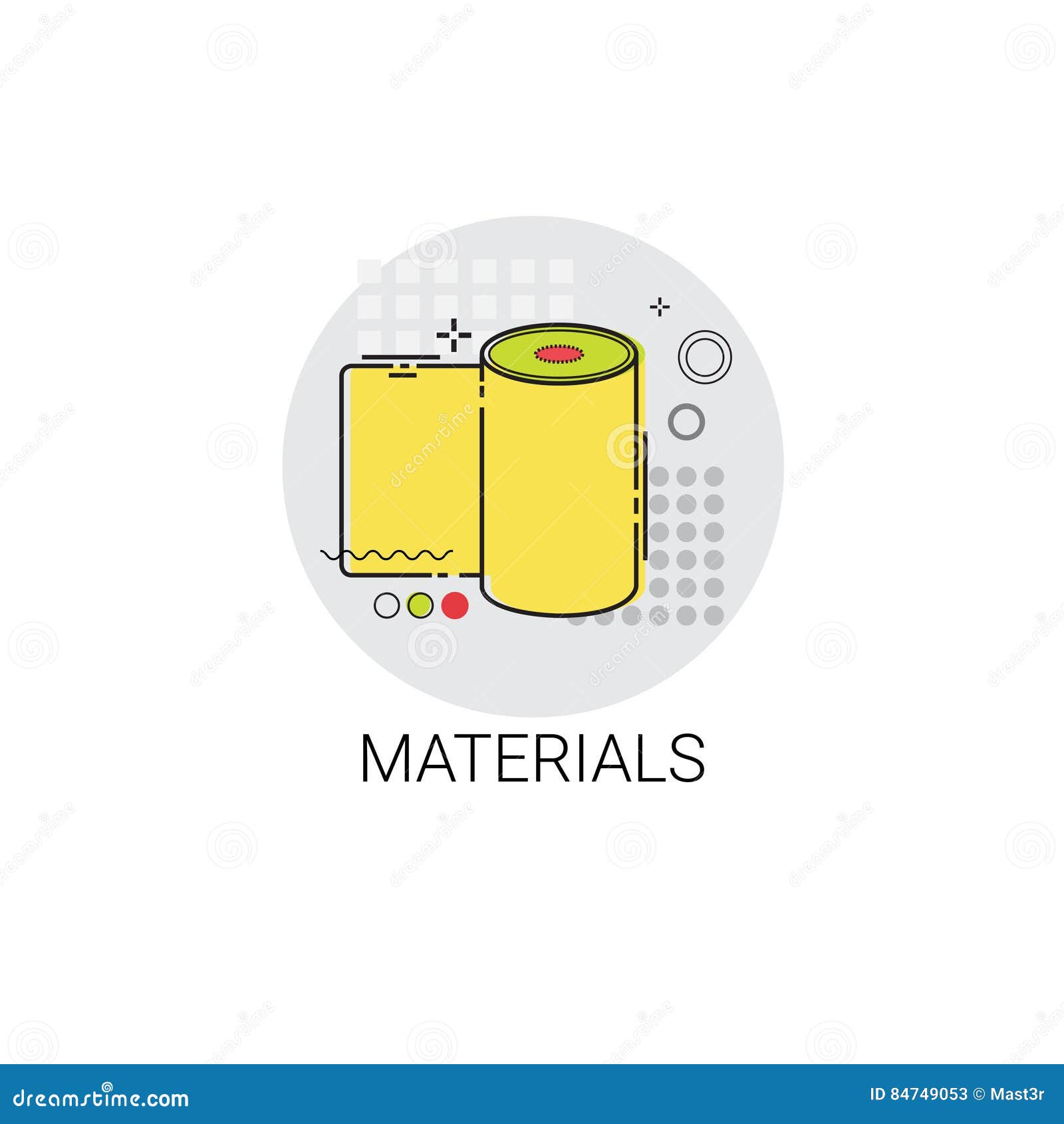 Materials Roll Industry Production Icon Stock Vector - Illustration of ...