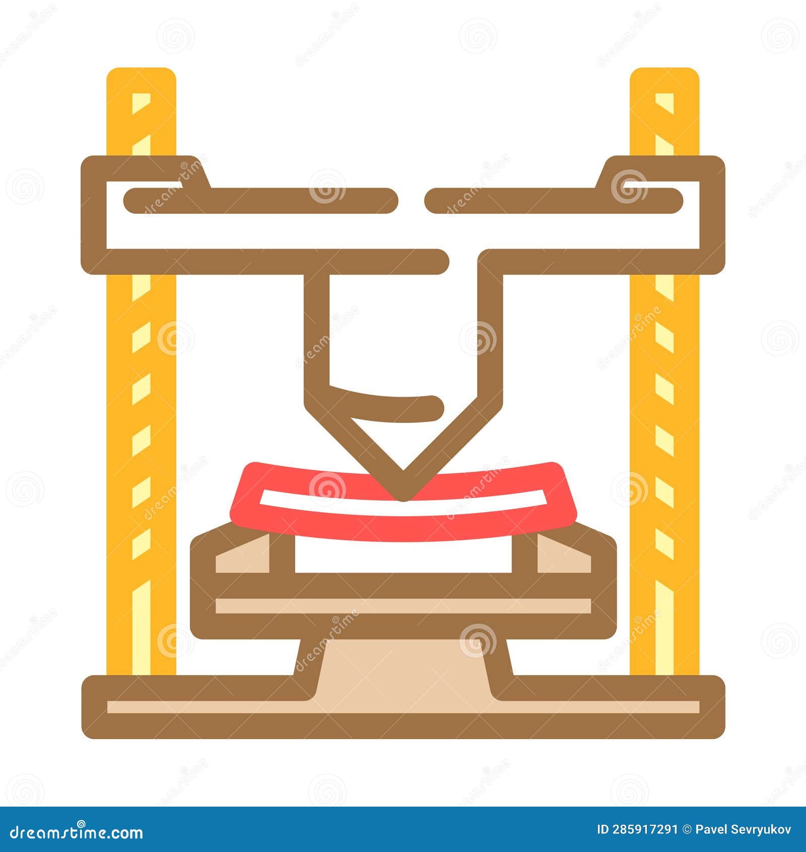 Materials Testing Mechanical Engineer Color Icon Vector Illustration ...