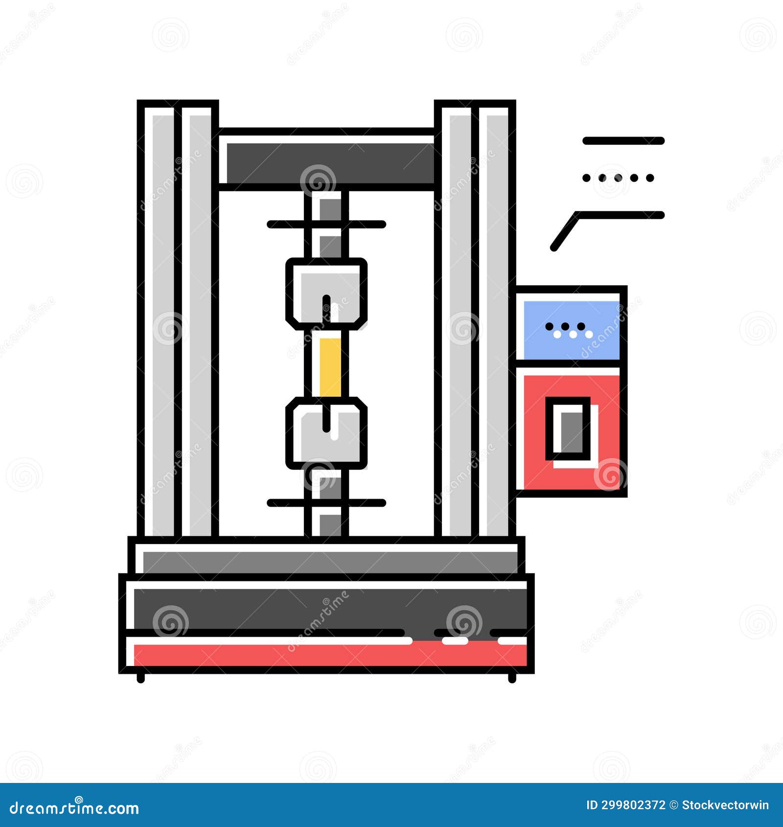 Materials Testing Mechanical Engineer Color Icon Vector Illustration ...