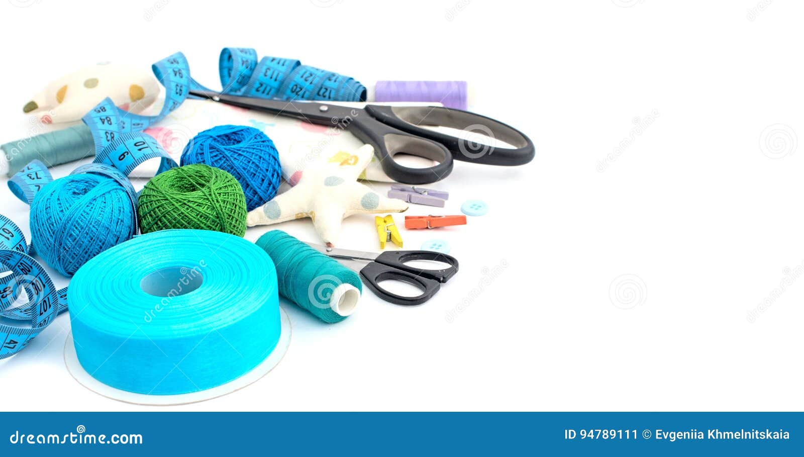 Materials and Tools for Needlework and Hobbies. Stock Image - Image of ...