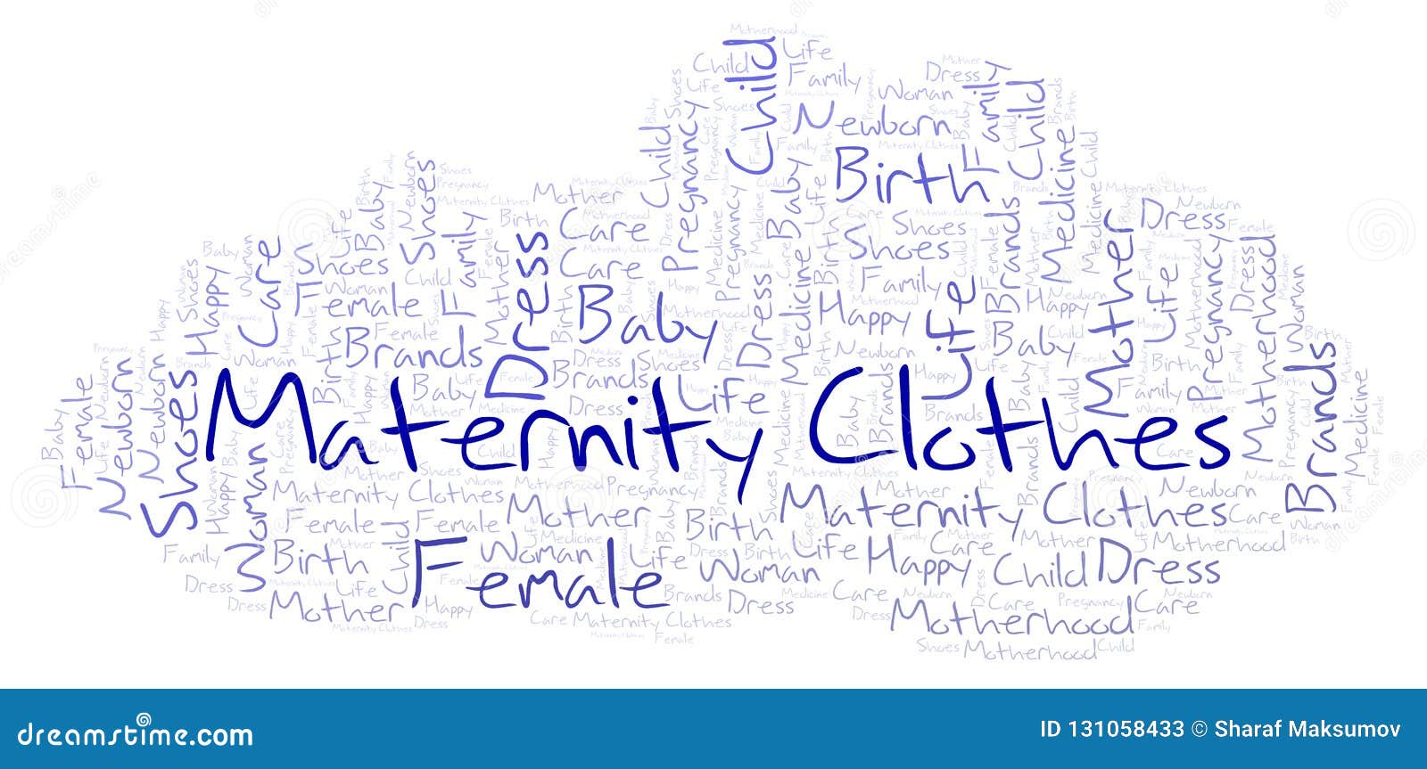 Maternity Clothes Word Cloud. Stock Illustration - Illustration of ...