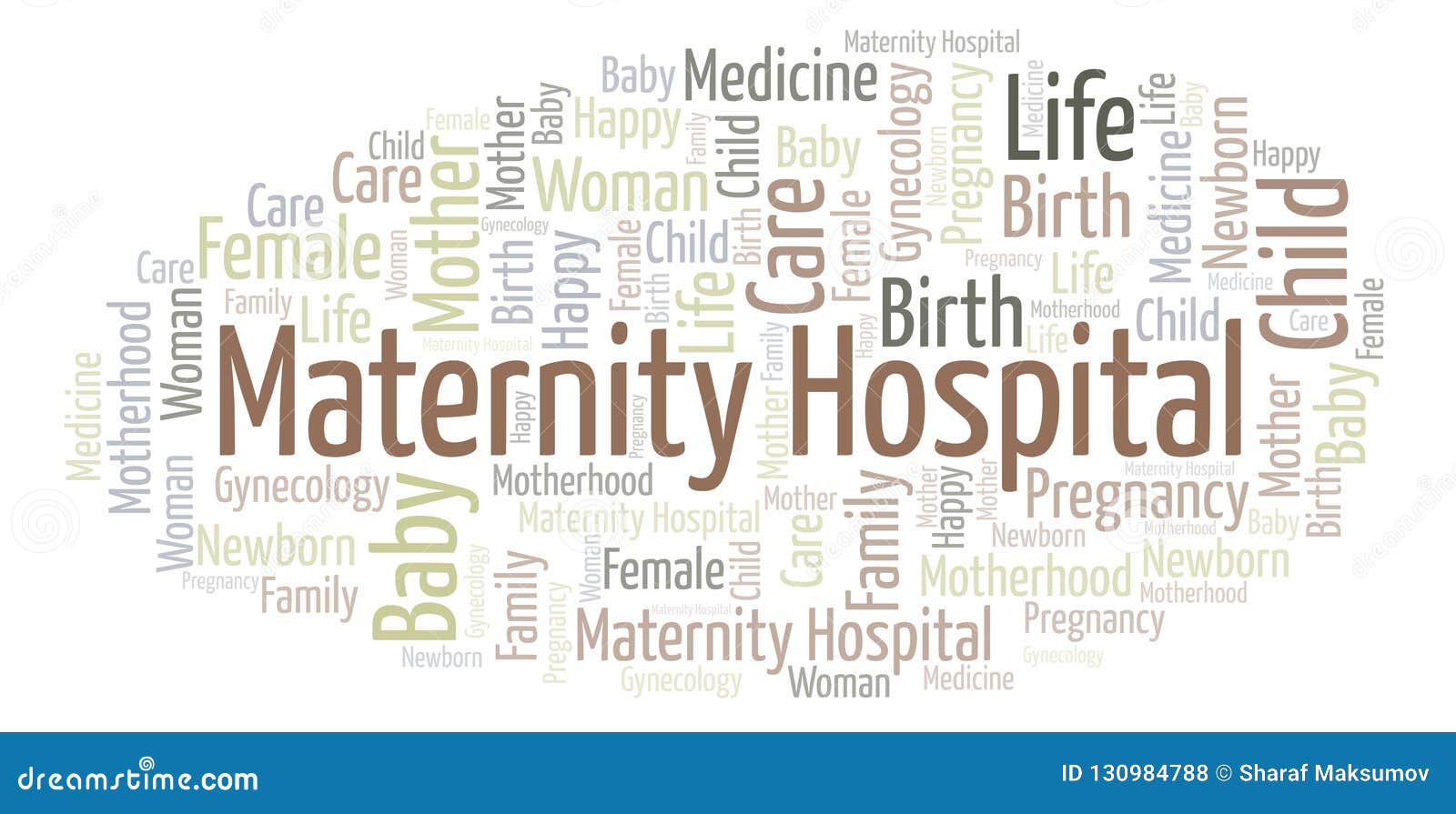 Maternity Hospital Word Cloud. Stock Illustration - Illustration of ...