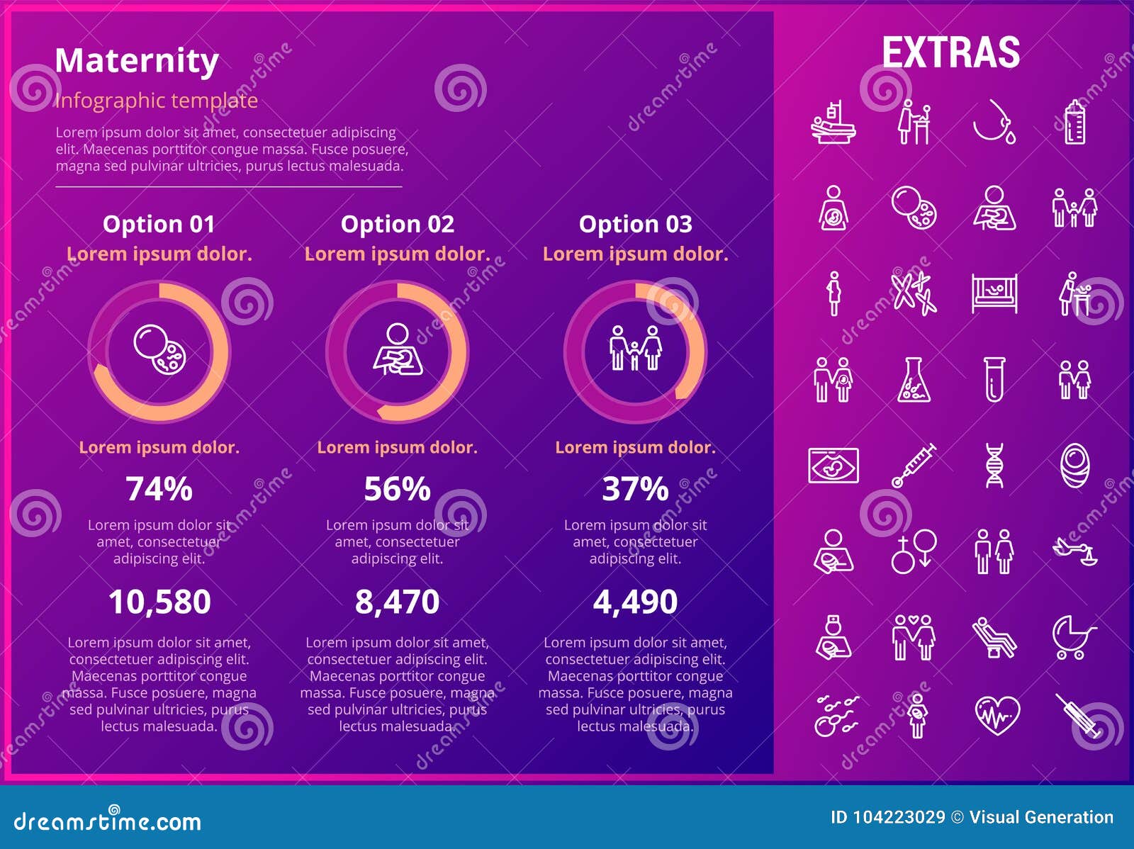 Maternity Infographic Template, Elements and Icons Stock Vector ...