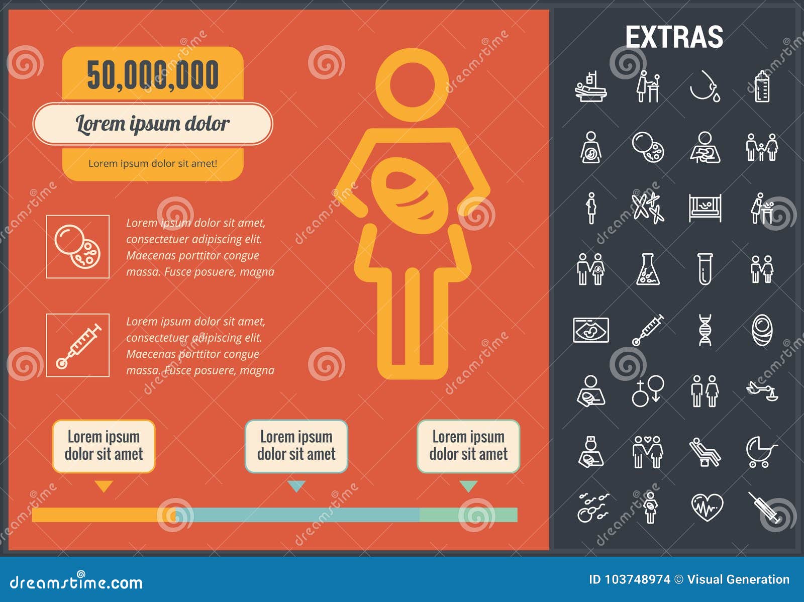 Maternity Infographic Template, Elements and Icons Stock Vector ...