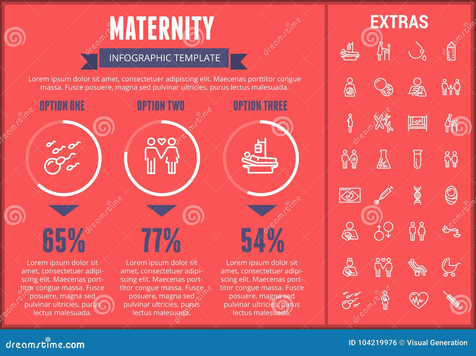 Maternity Infographic Template, Elements and Icons Stock Vector ...