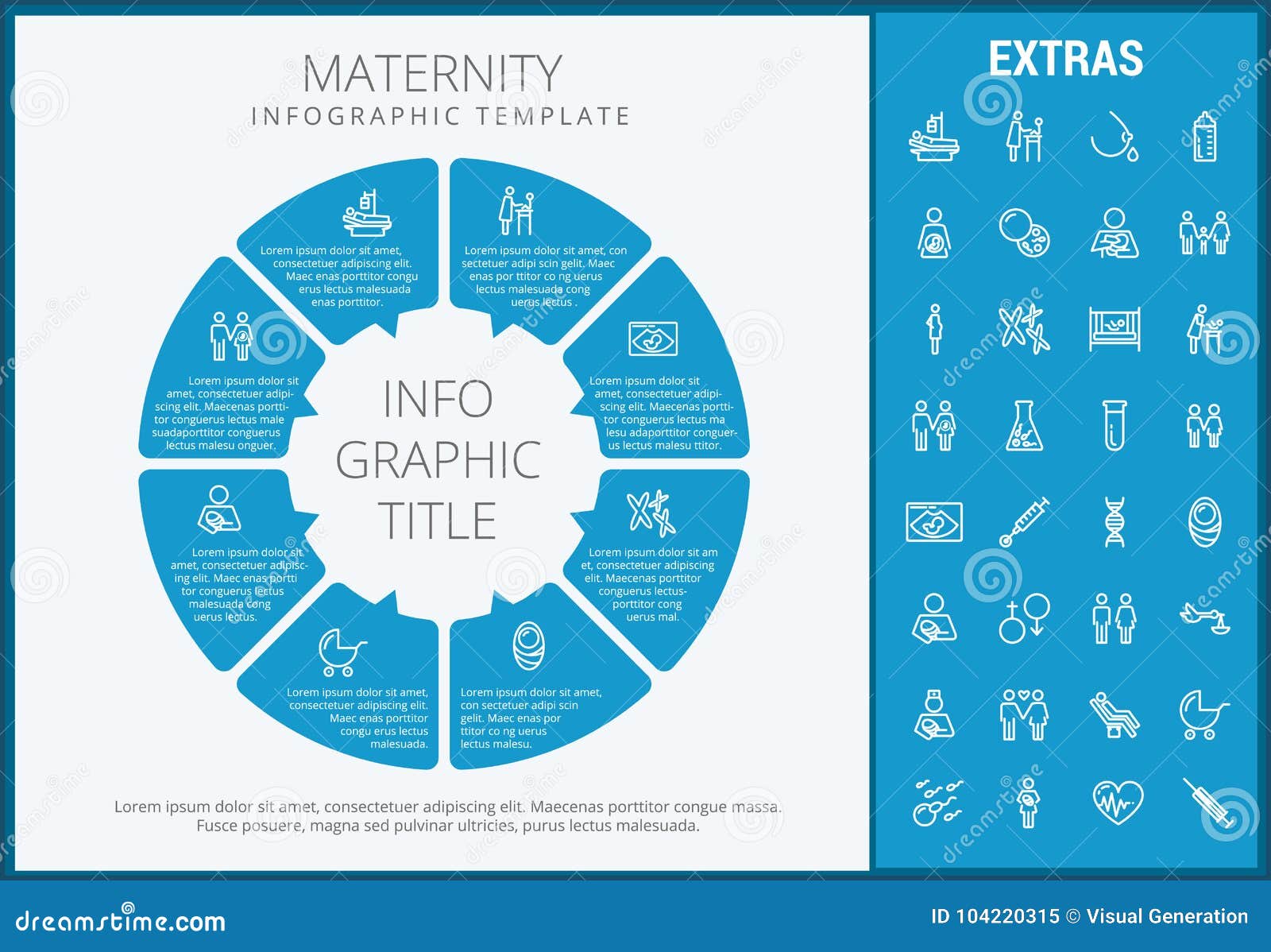 Maternity Infographic Template, Elements and Icons Stock Vector ...