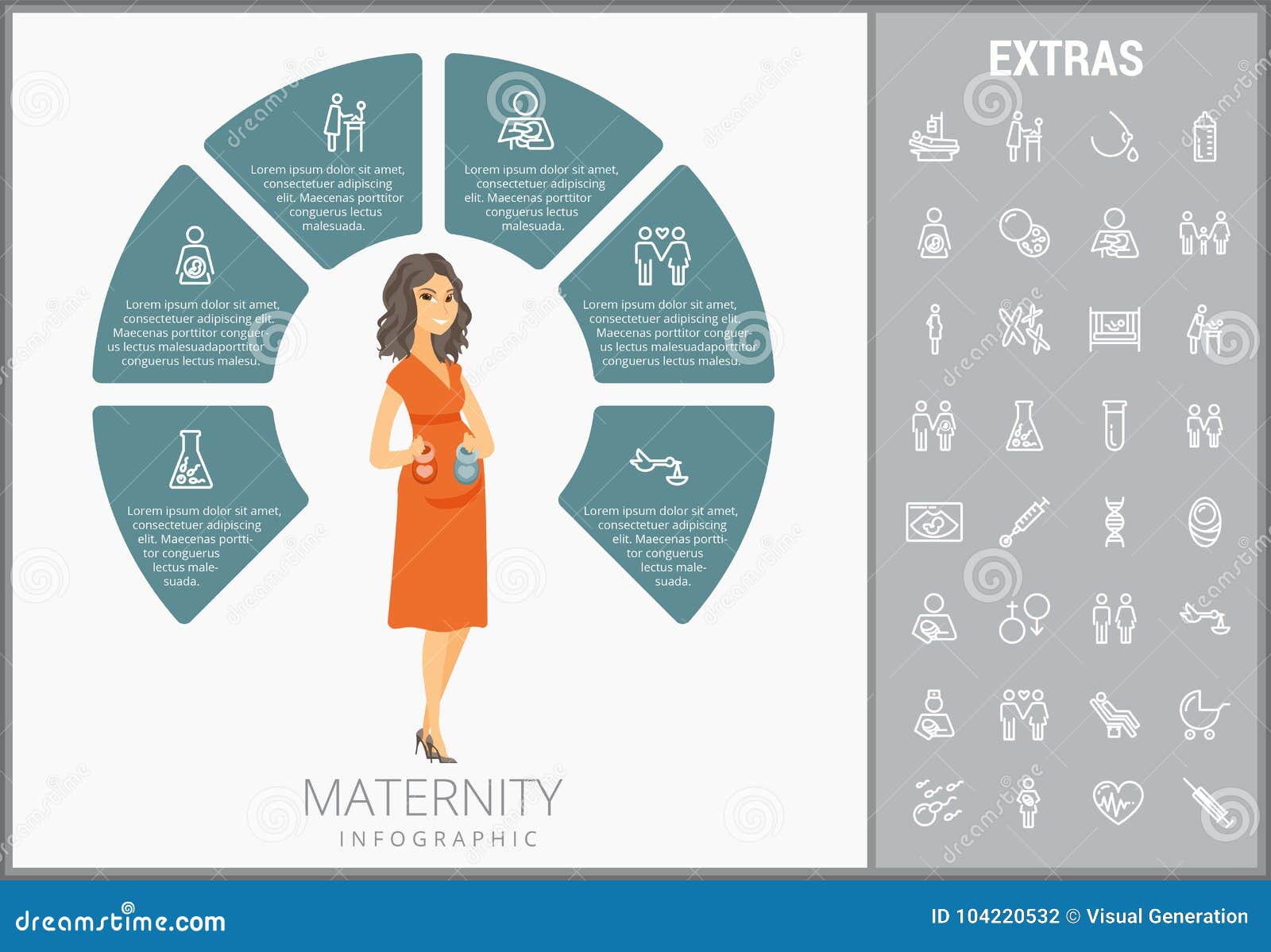 Maternity Infographic Template, Elements and Icons Stock Vector ...