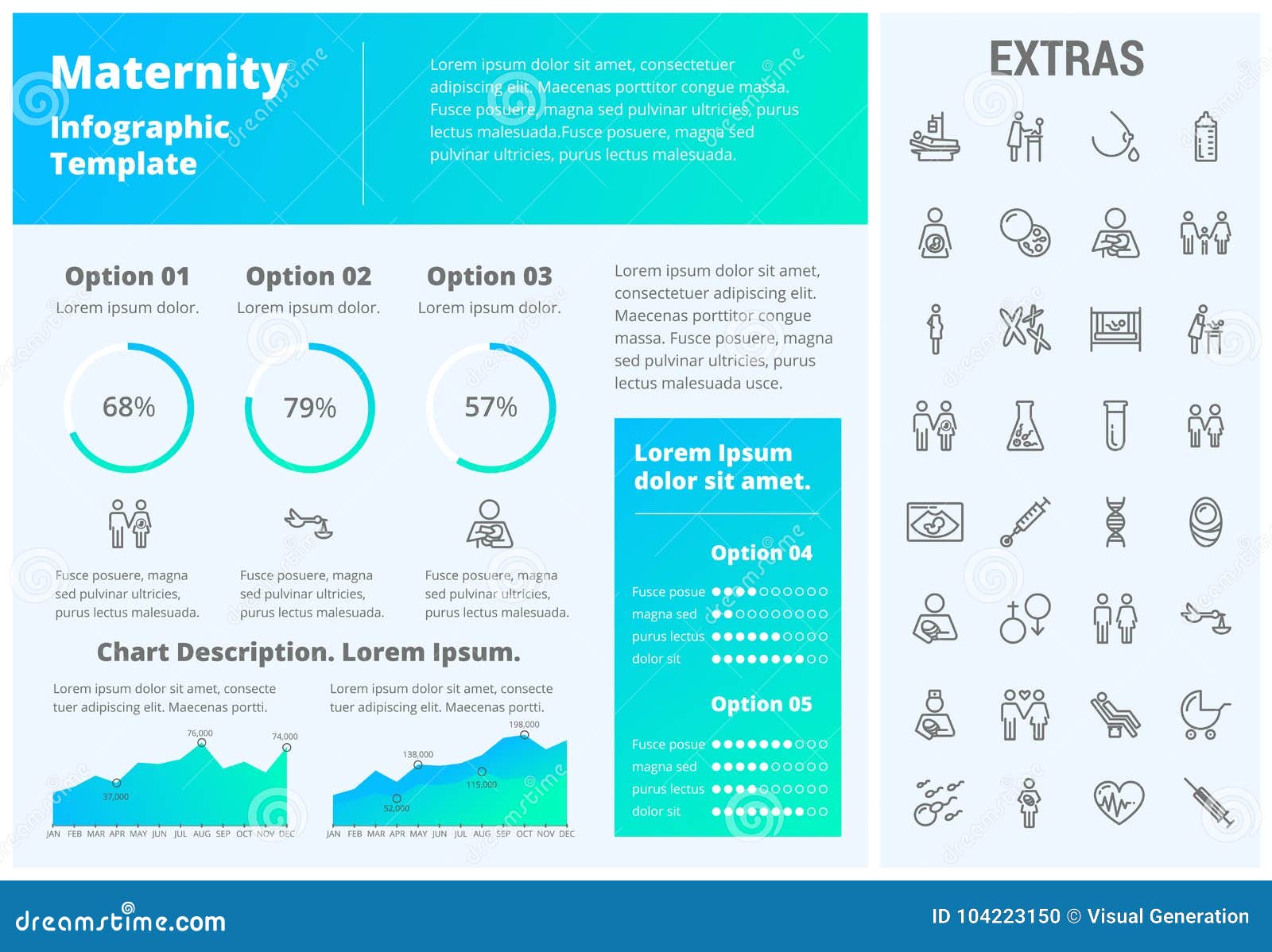 Maternity Infographic Template, Elements and Icons Stock Vector ...