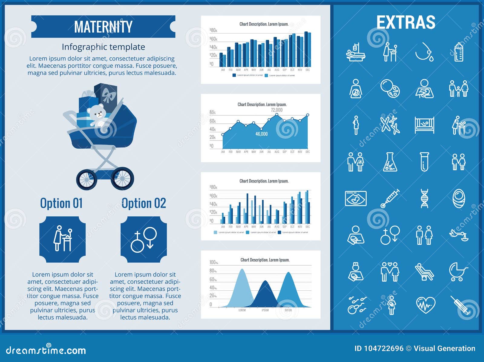 Maternity Infographic Template, Elements and Icons Stock Vector ...