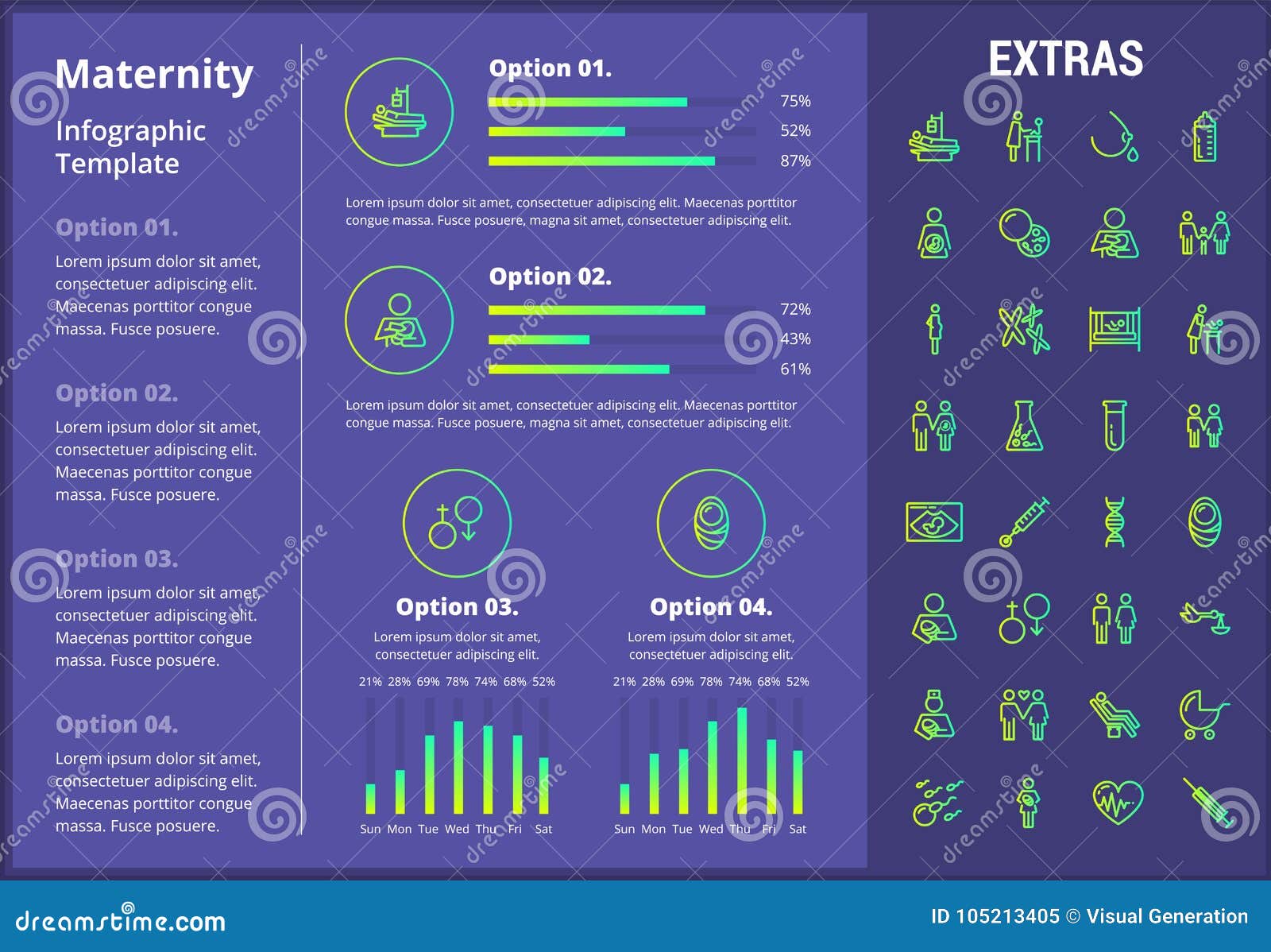 Maternity Infographic Template, Elements and Icons Stock Vector ...