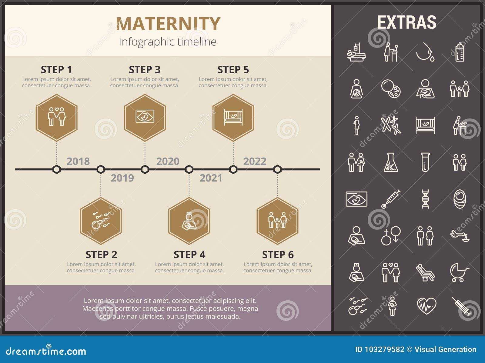 Maternity Infographic Template, Elements and Icons Stock Vector ...