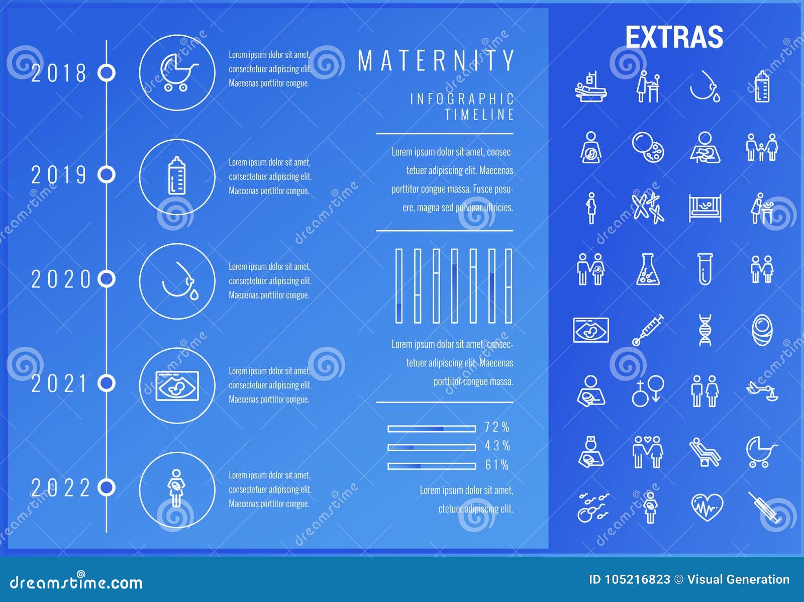 Maternity Infographic Template, Elements and Icons Stock Vector ...