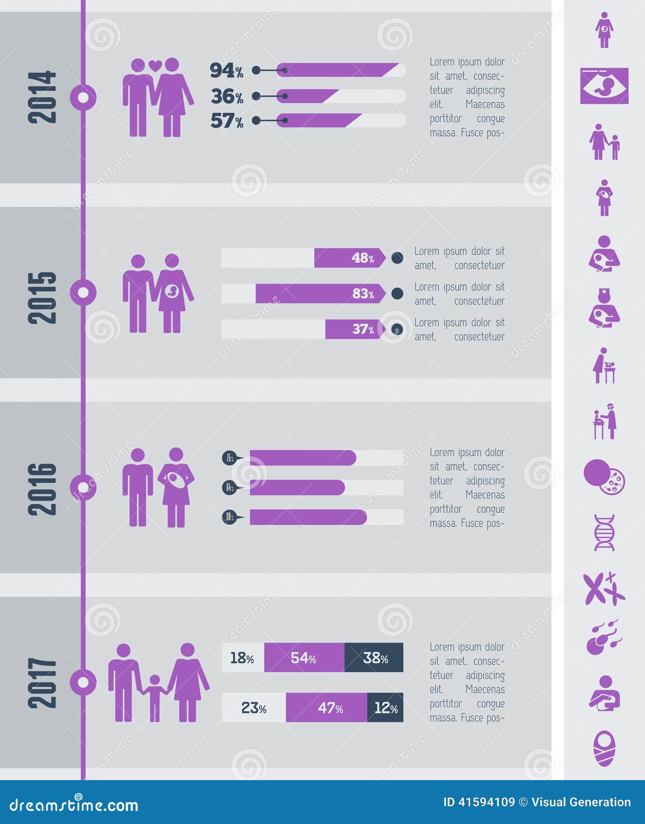 Maternity Infographics Set Cartoon Vector | CartoonDealer.com #35861701