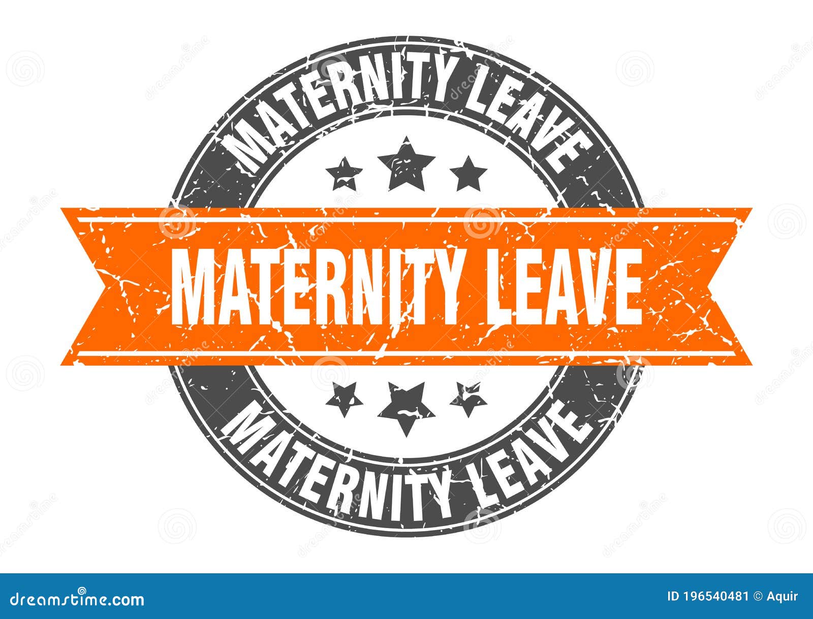 Maternity Leave Round Stamp with Ribbon. Label Sign Stock Vector ...