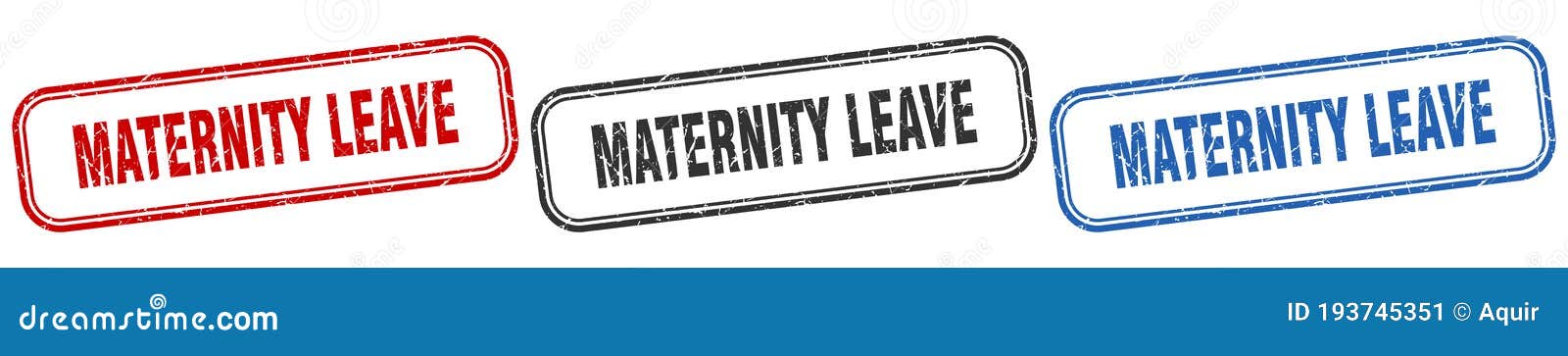 Maternity Leave Square Isolated Sign Set. Maternity Leave Stamp Stock ...