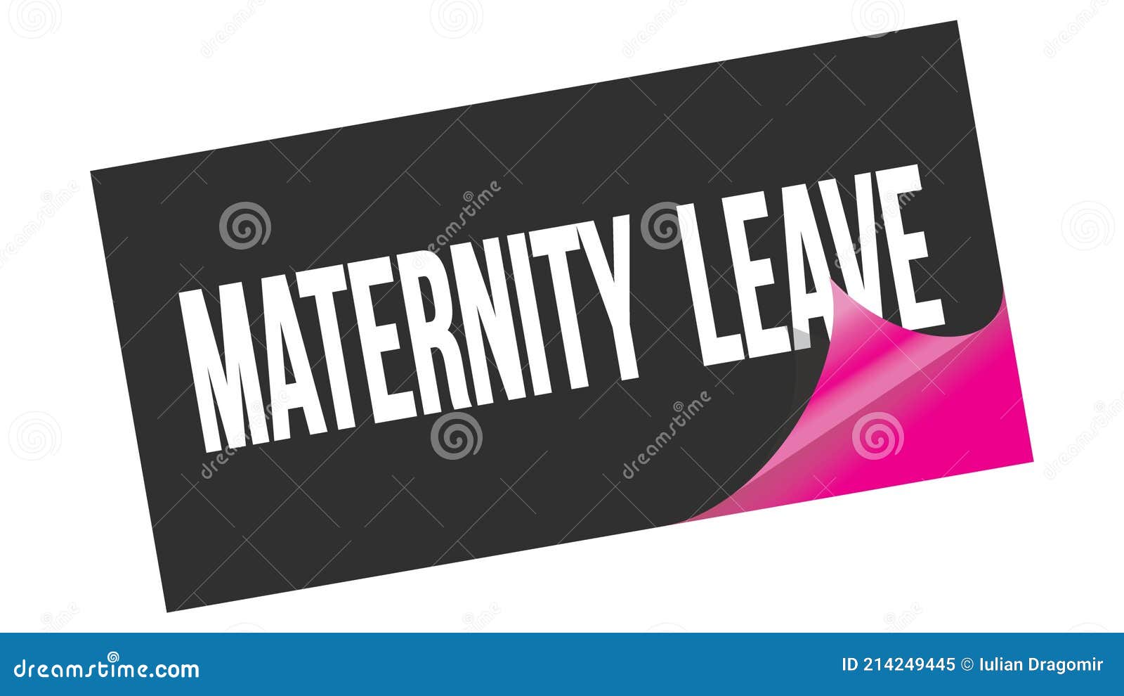 MATERNITY LEAVE Text on Black Pink Sticker Stamp Stock Illustration ...