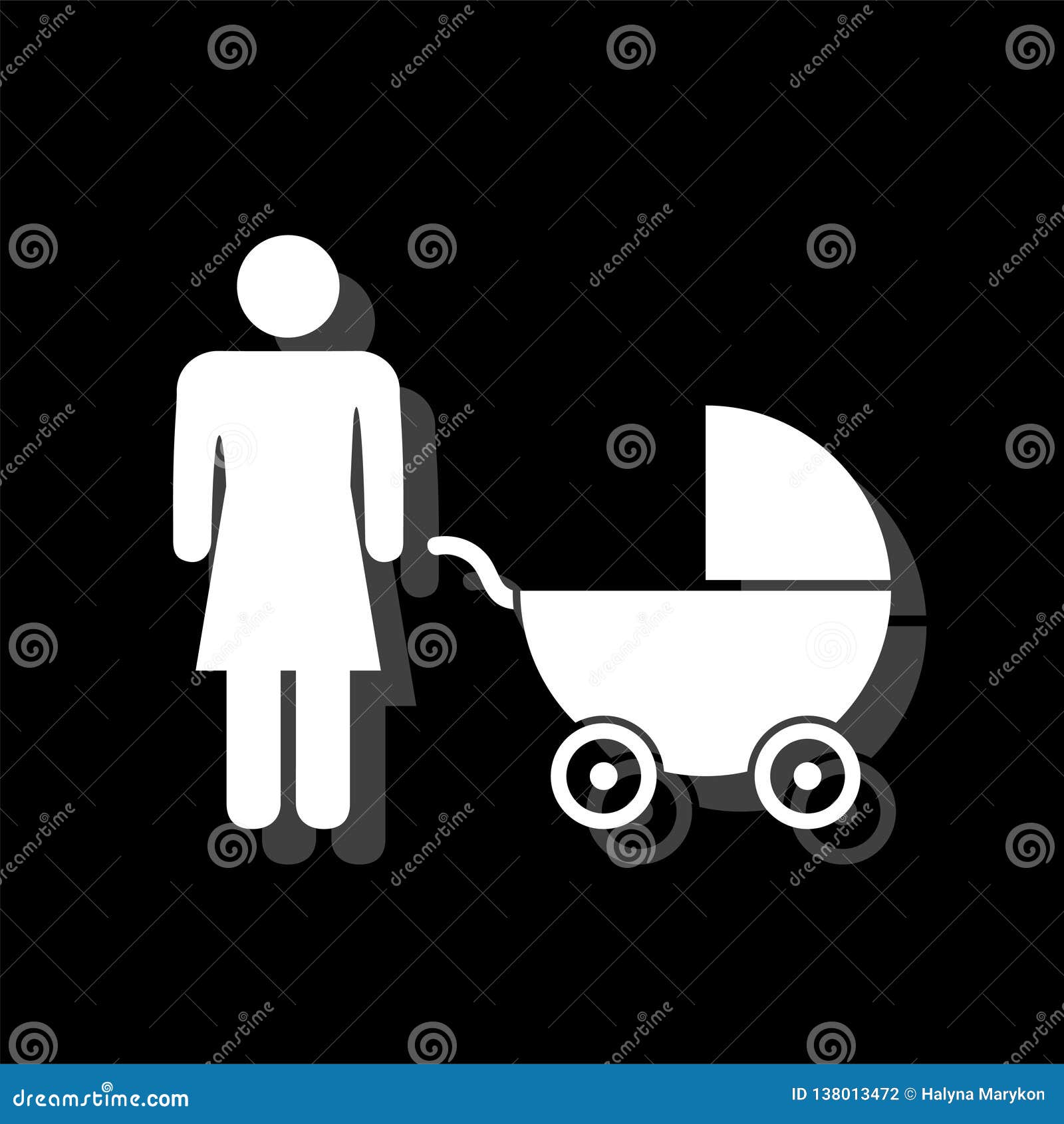 Maternity icon flat stock illustration. Illustration of pregnant ...