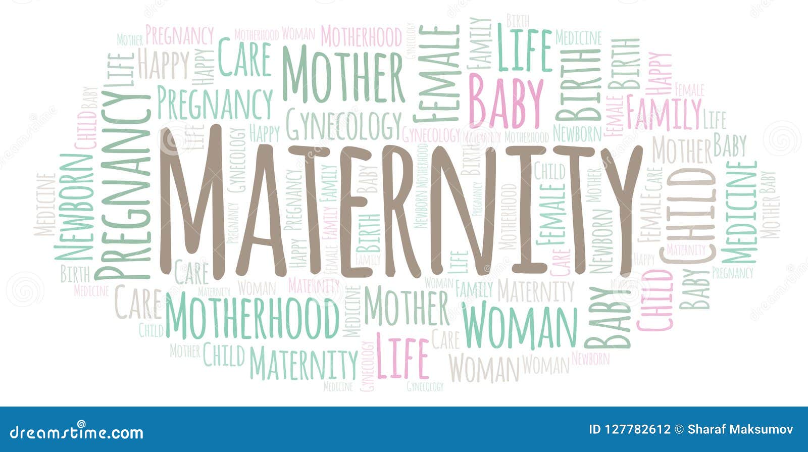 Maternity word cloud. stock illustration. Illustration of greeting ...
