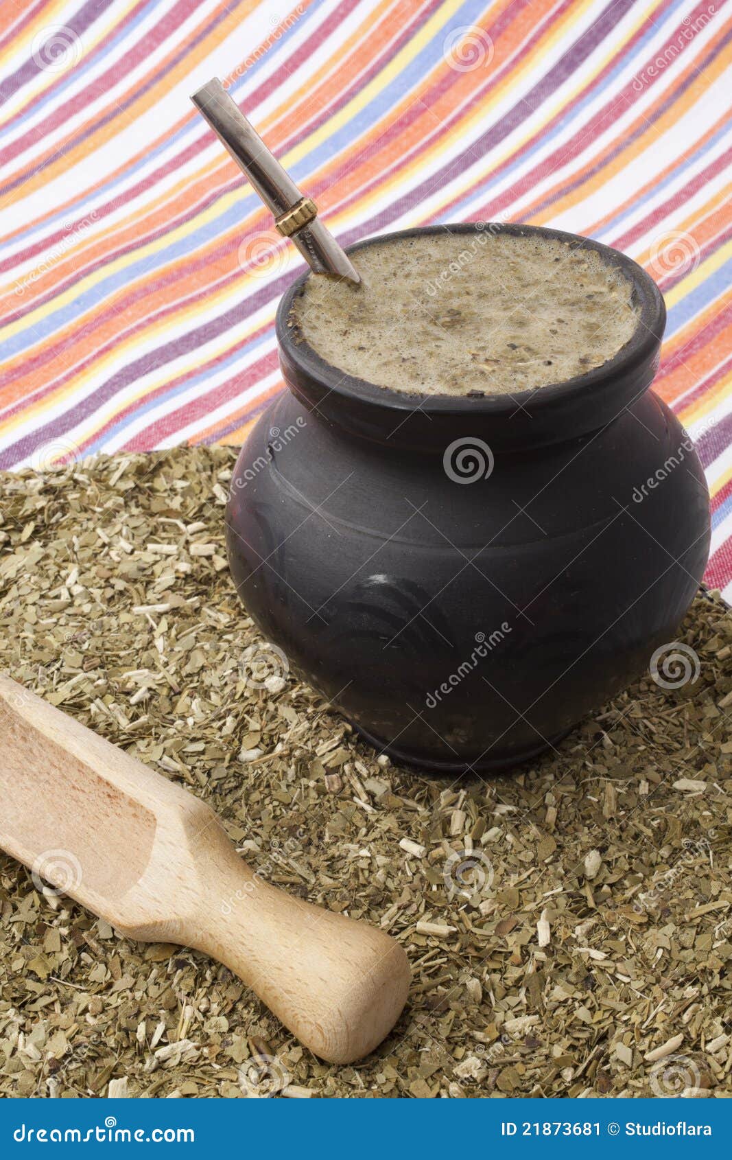Matero with yerba mate stock image. Image of ceramic - 21873681