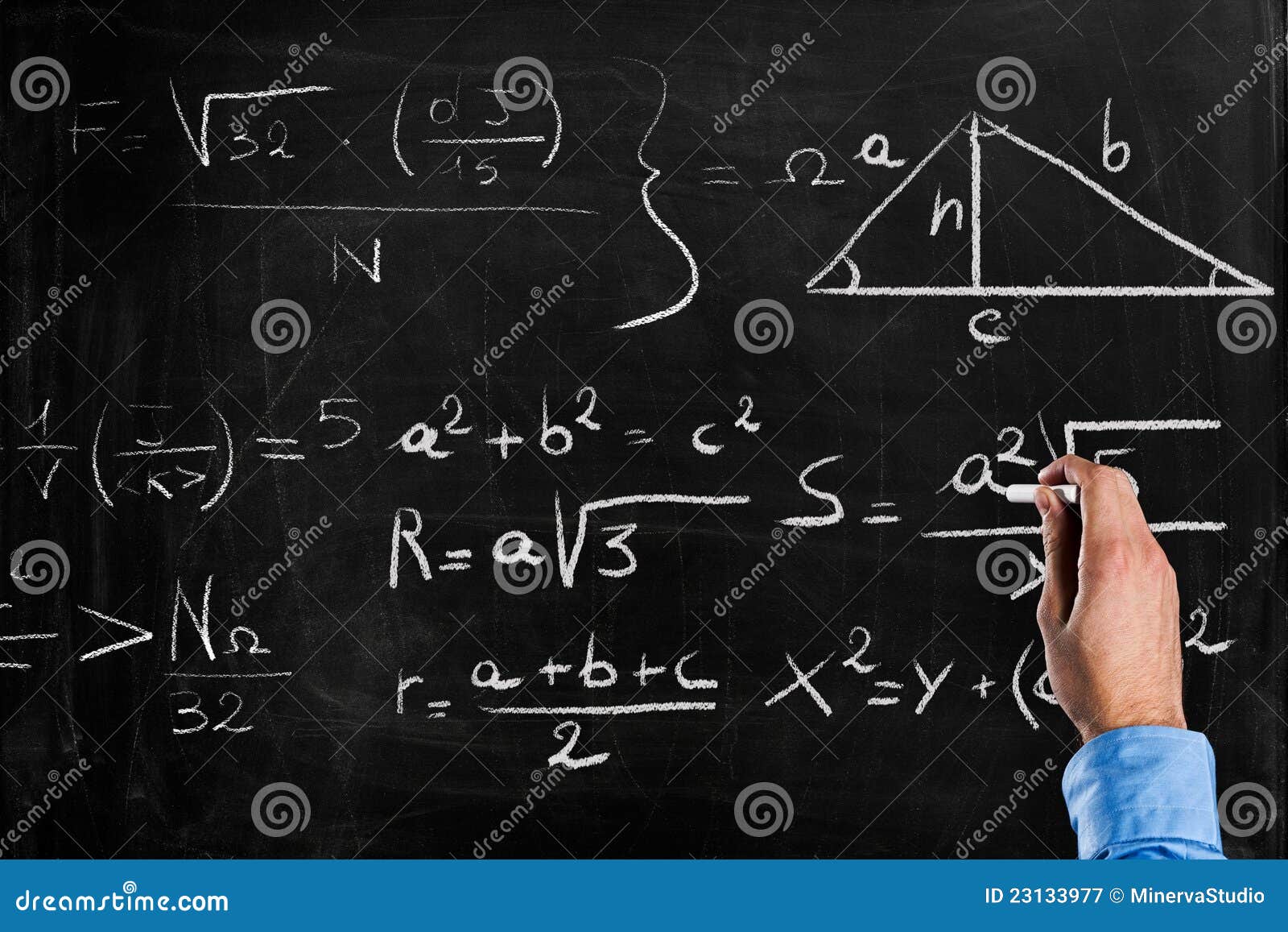 Math stock image. Image of school, teacher, writing, blackboard - 23133977