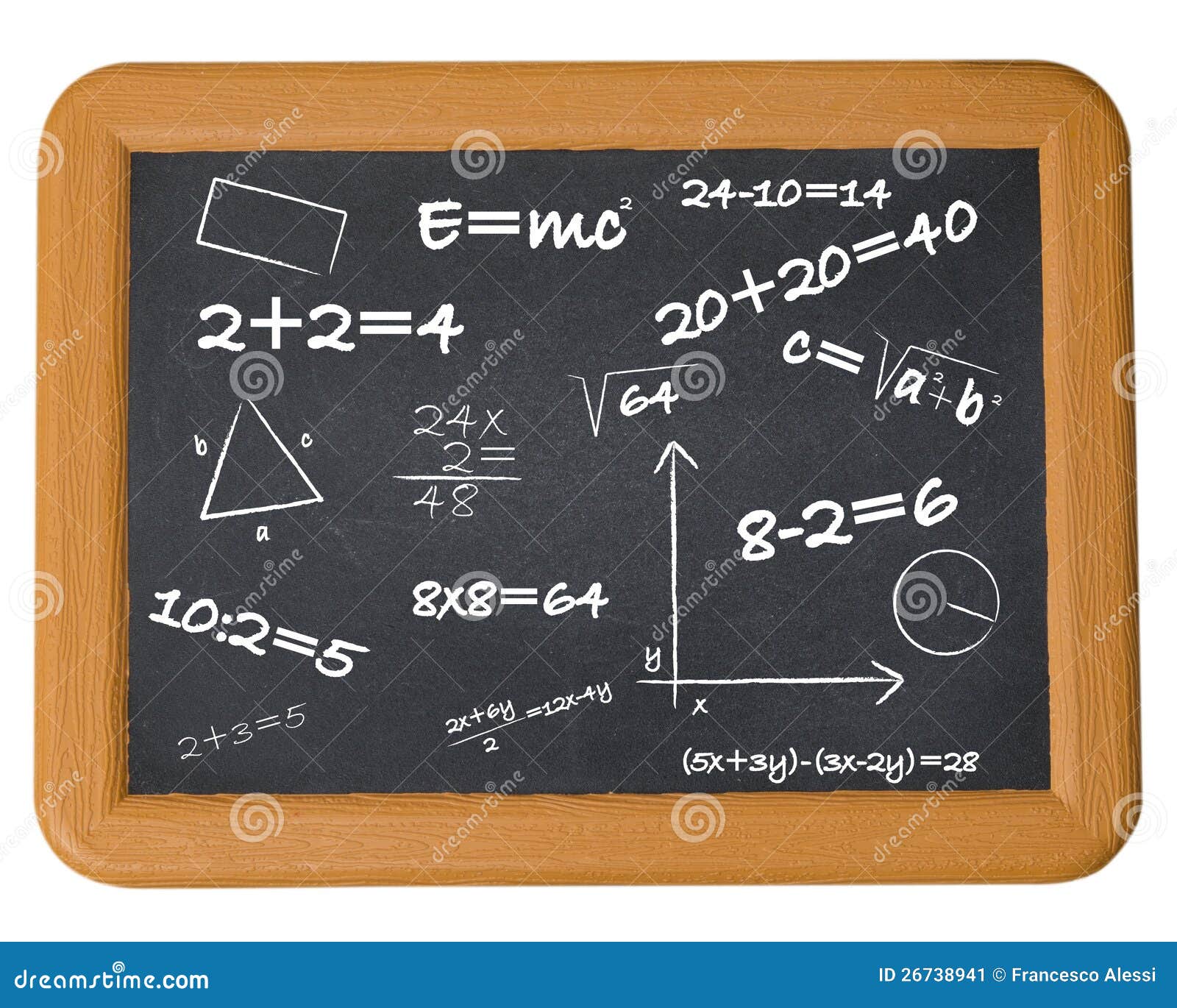 Math stock image. Image of school, problem, white, chalkboard - 26738941