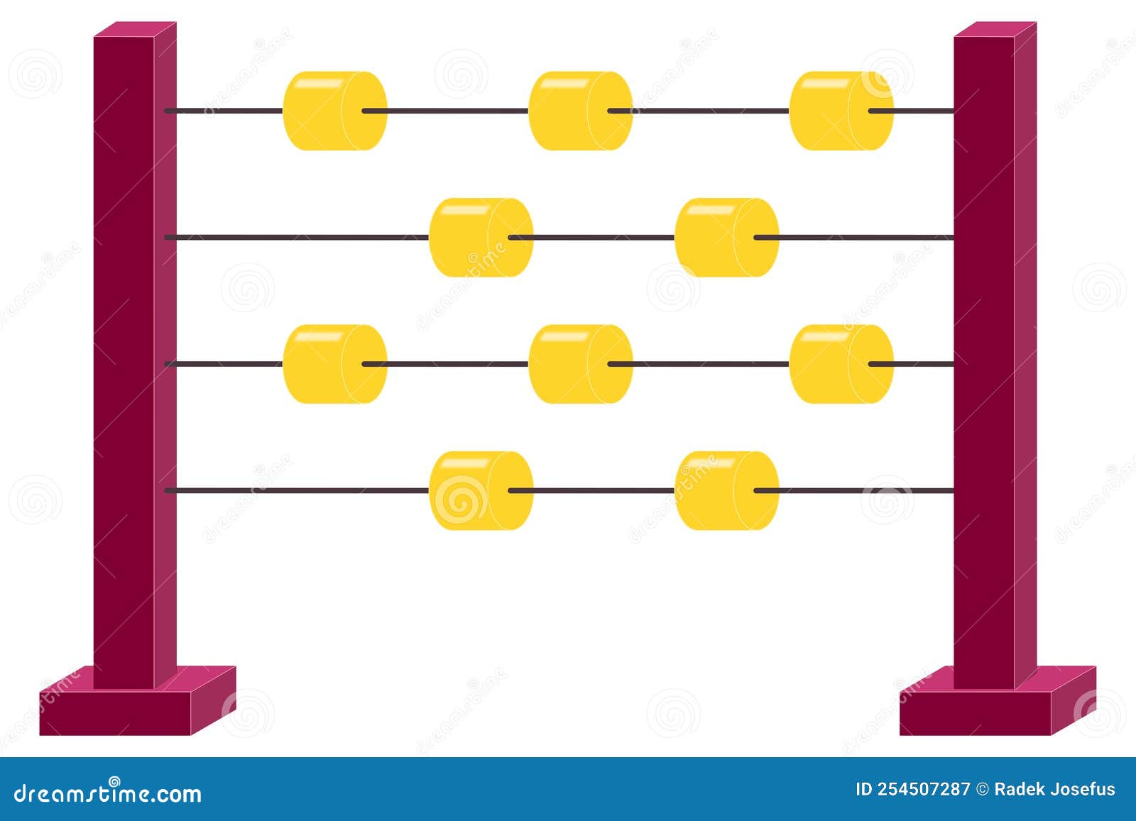 Math Abacus Symbol with Rollers Stock Illustration - Illustration of ...