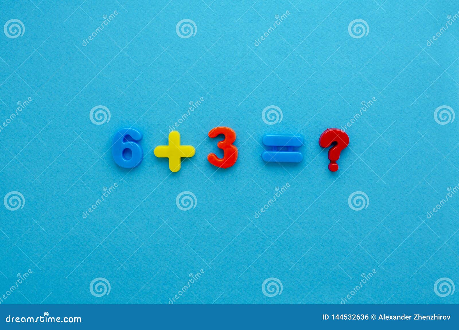 Math Action on Blue Paper Background Stock Photo - Image of arithmetic ...