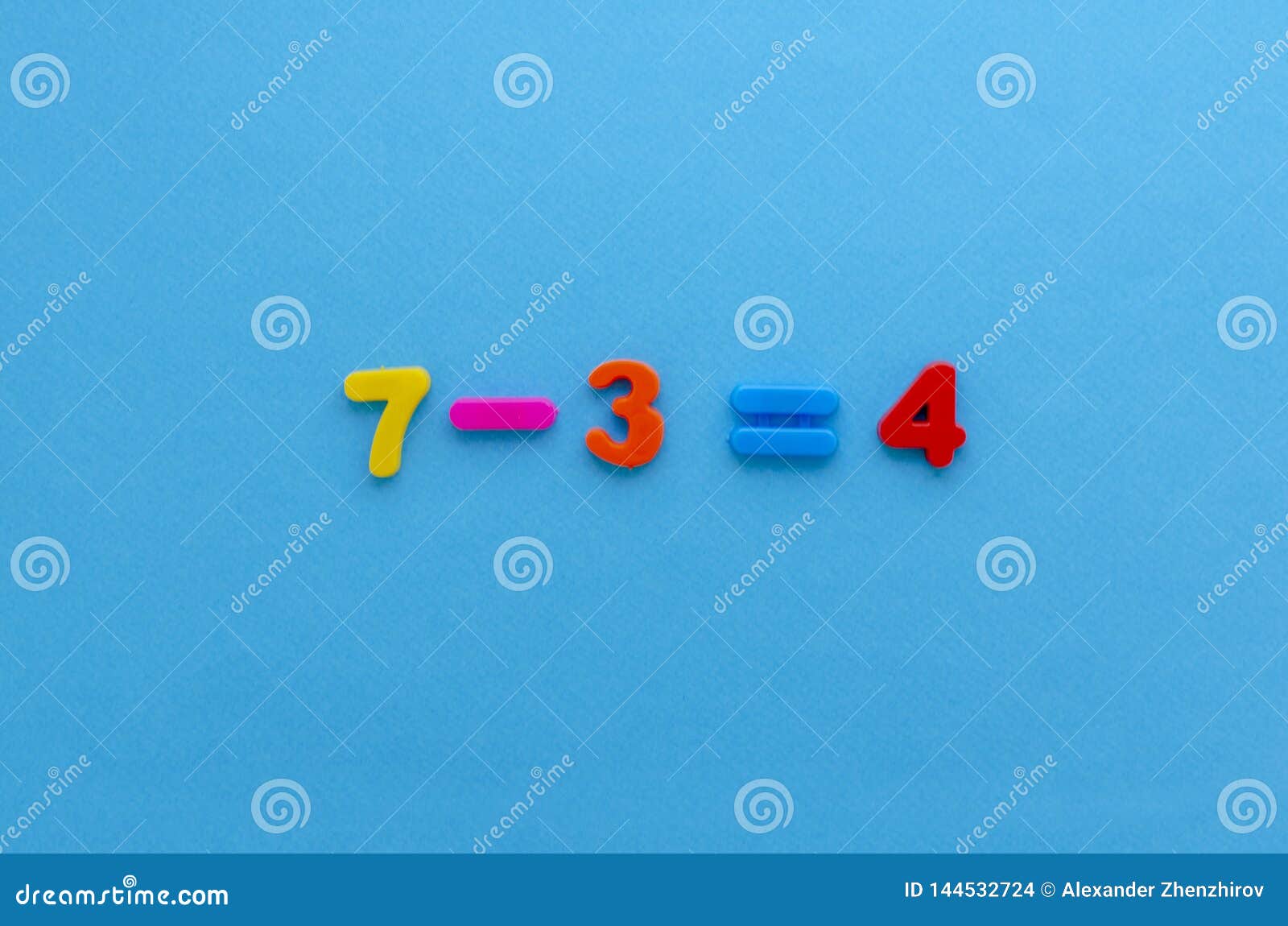 Math Action on Blue Paper Background Stock Photo - Image of green, game ...