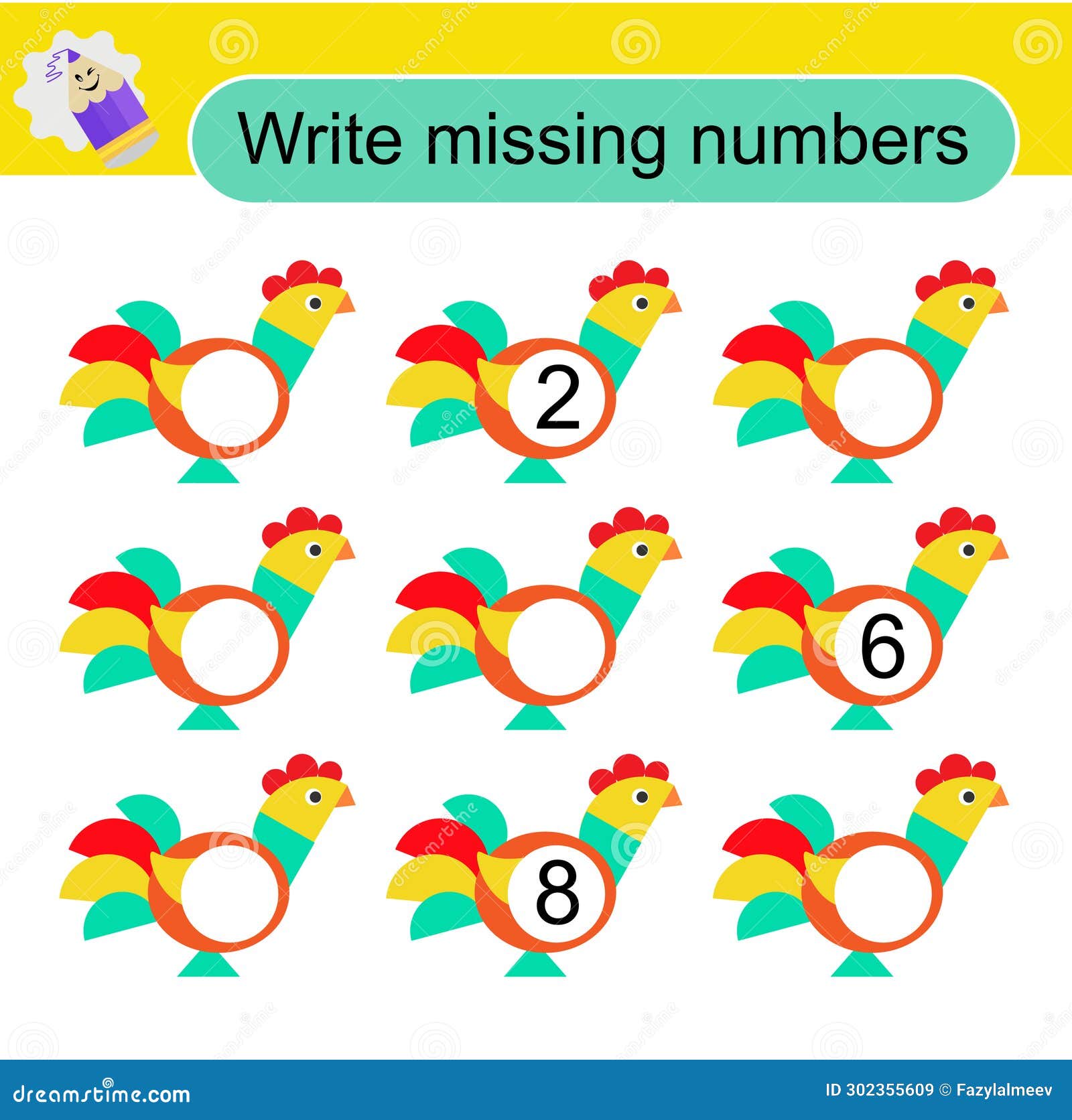 Math Activity For Children. Activity Page For Preschoolers. Cartoon ...