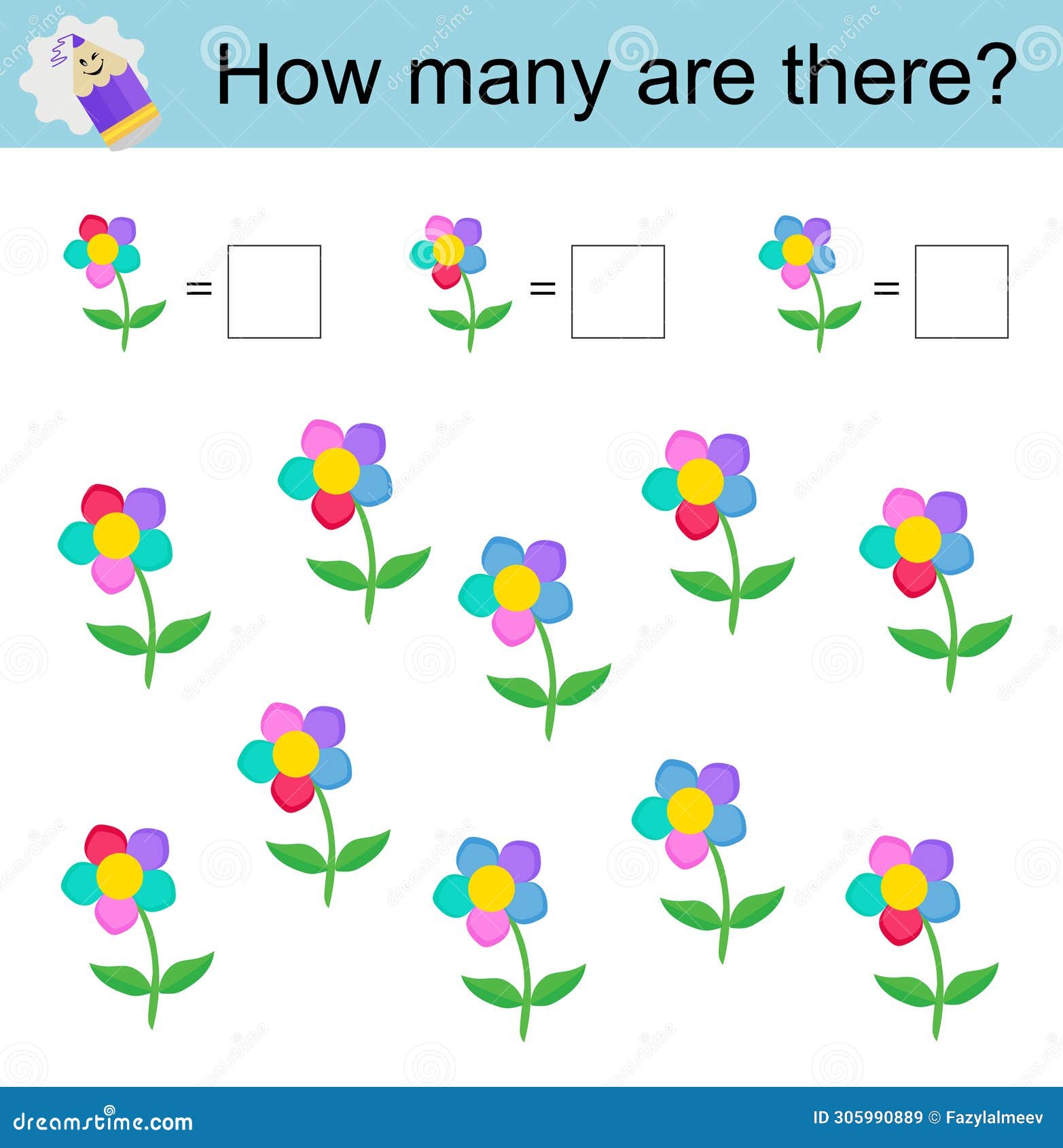 Math Activity for Children. Developing Numeracy Skills Stock ...