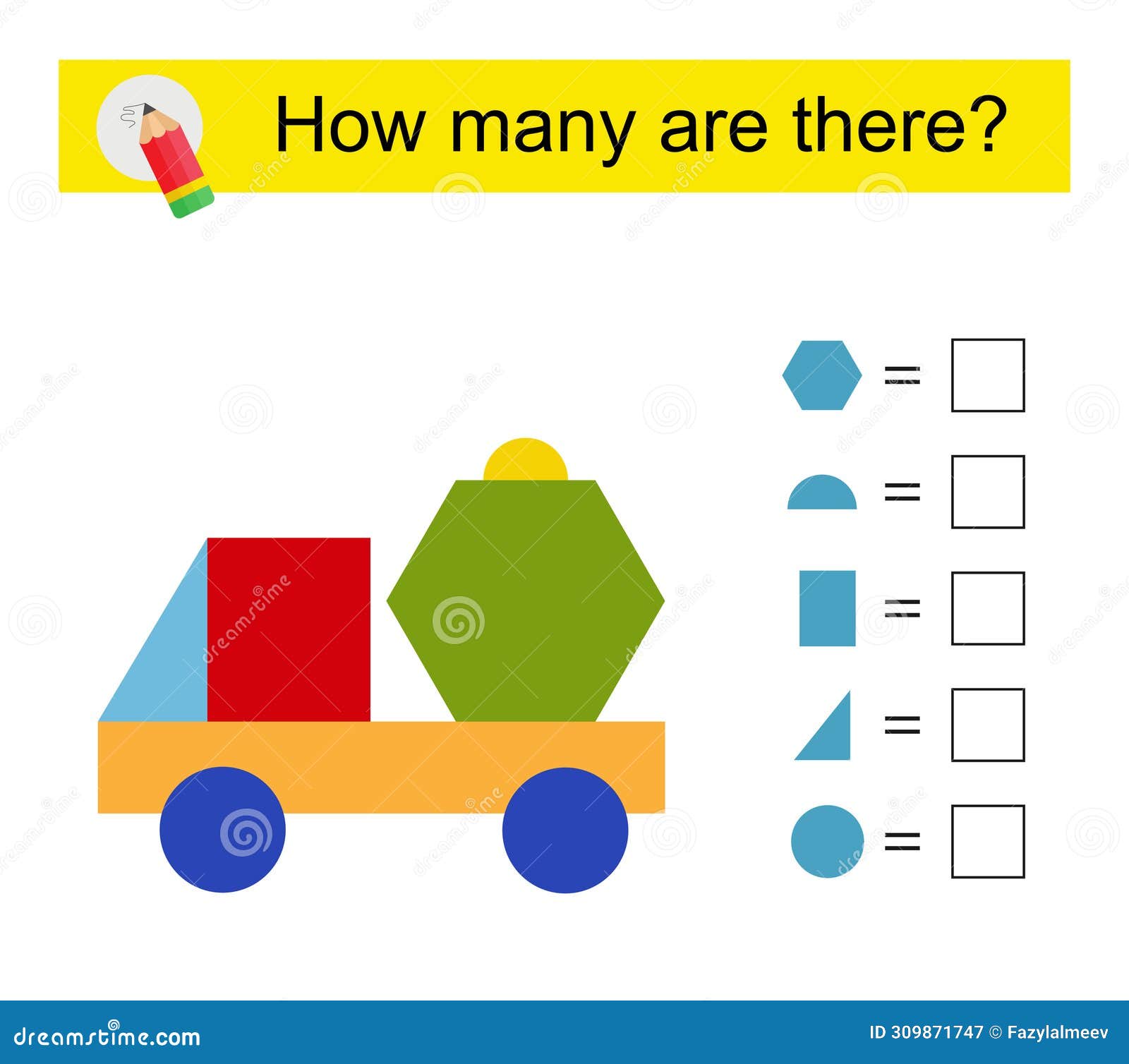 Math Activity for Children. Developing Numeracy Skills Stock Vector ...