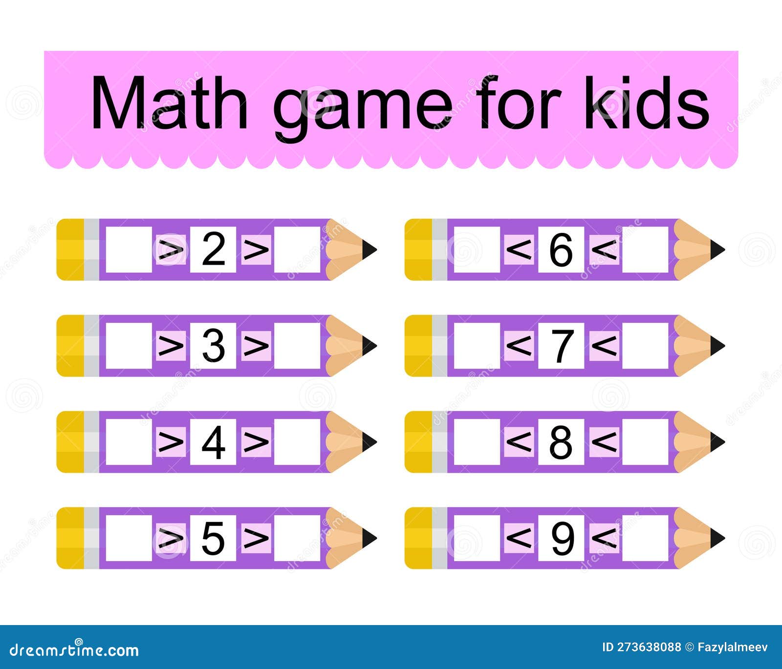 Math Game for Kids. Math Worksheets for Kids. Number Range Up To 10 ...