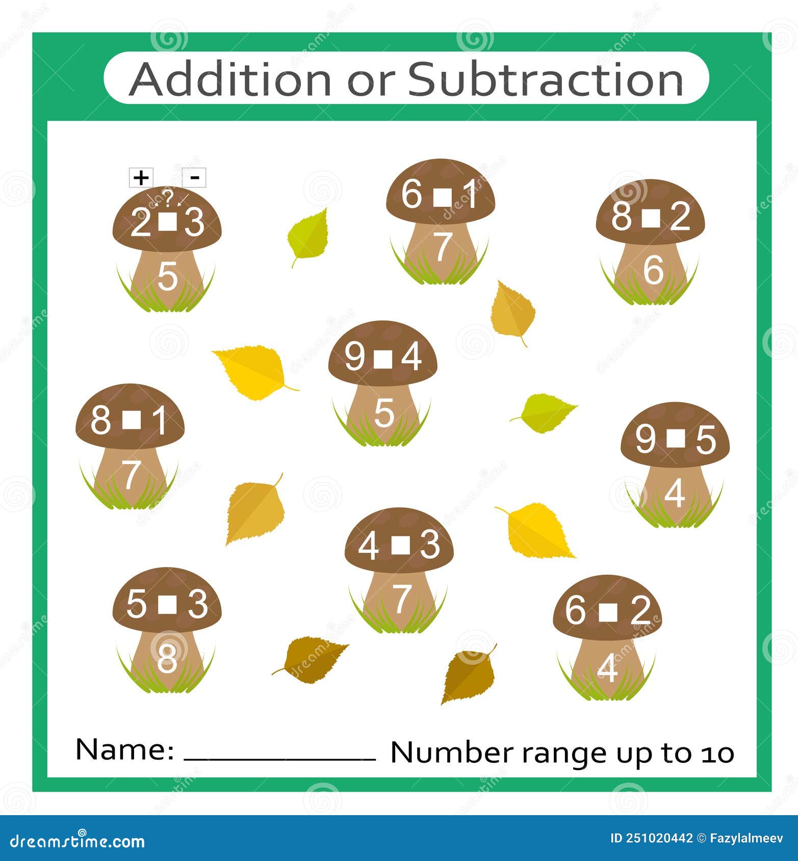 Math Activity for Children. Number Range Up To 10. Practice Worksheet ...