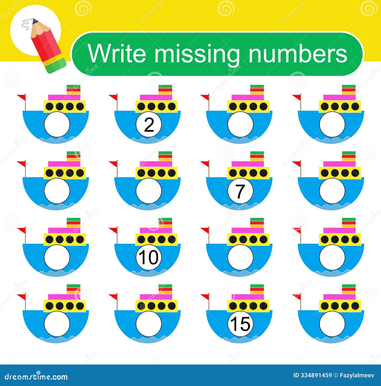 Math Activity for Children. Activity Page for Preschoolers Stock ...