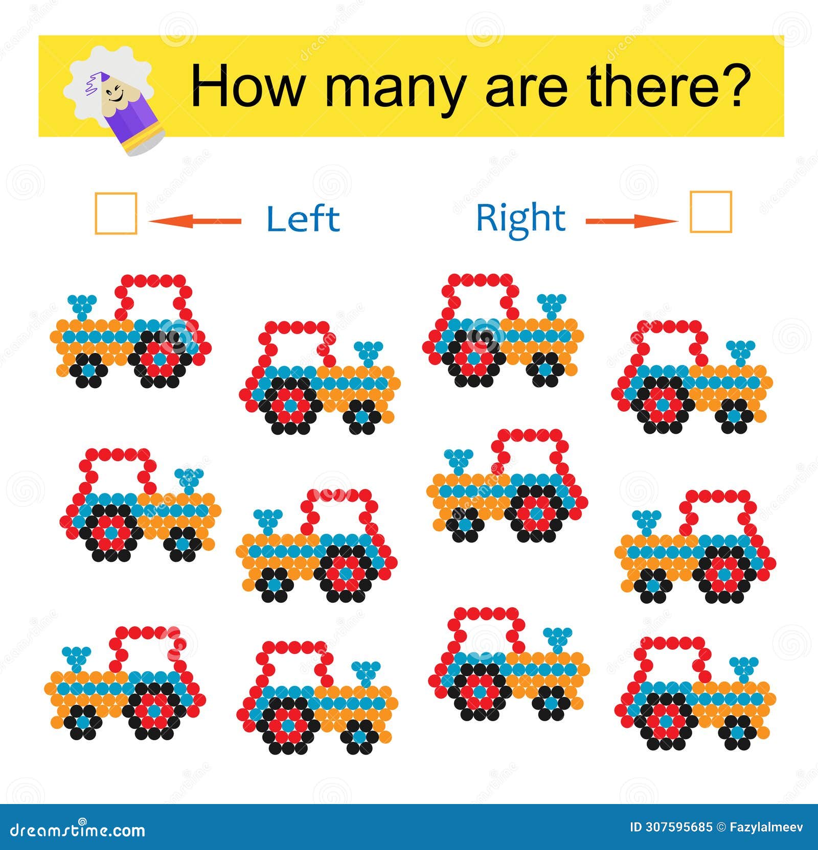Math Activity for Kids. Cartoon Tractor Stock Vector - Illustration of ...