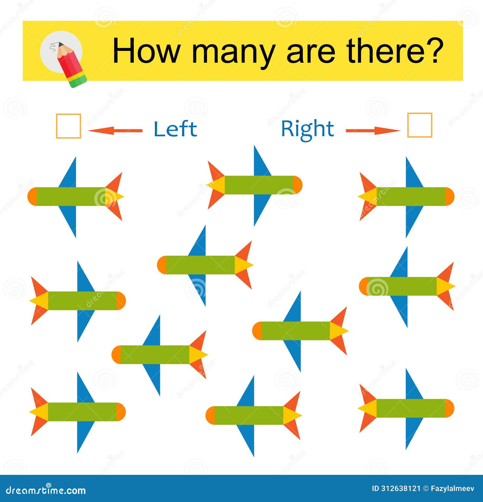 Math Activity for Kids. Developing Numeracy Skills Stock Vector ...
