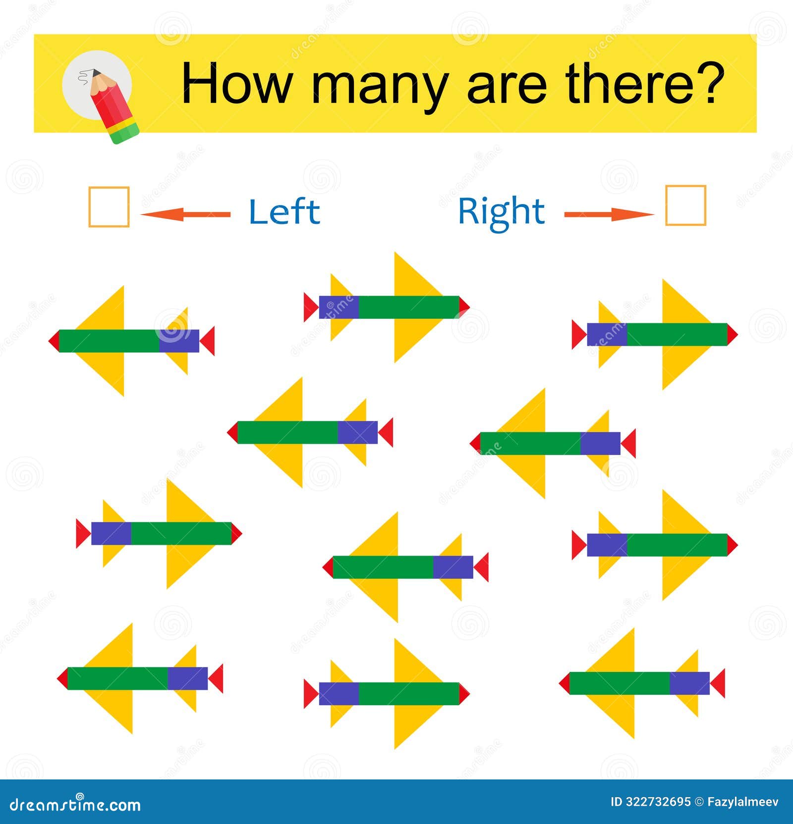 Math Activity for Kids. Developing Numeracy Skills Stock Vector ...