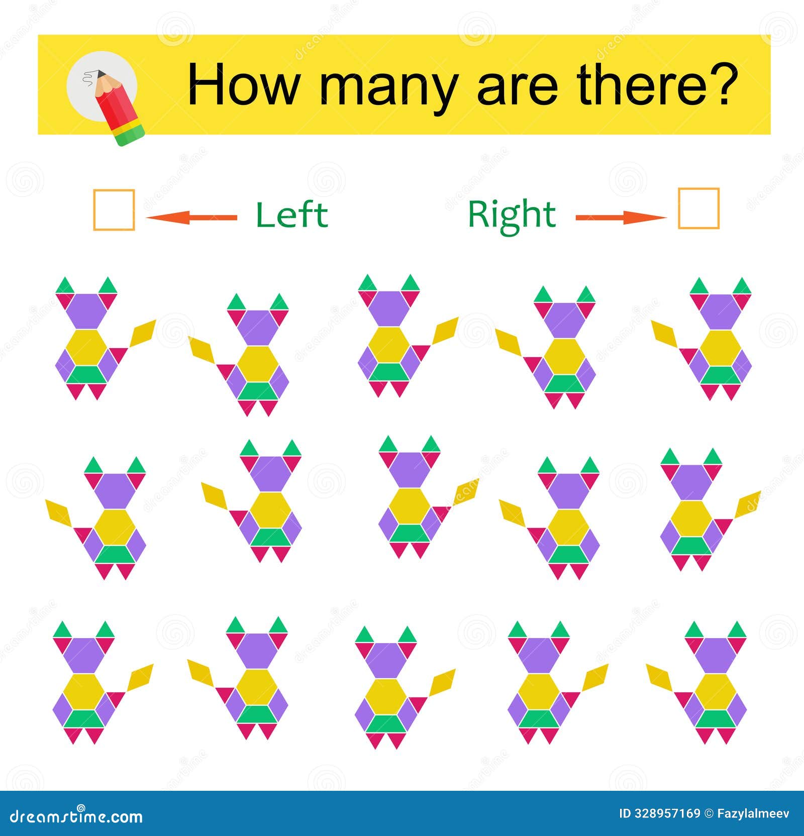 Math Activity for Kids. Developing Numeracy Skills Stock Illustration ...