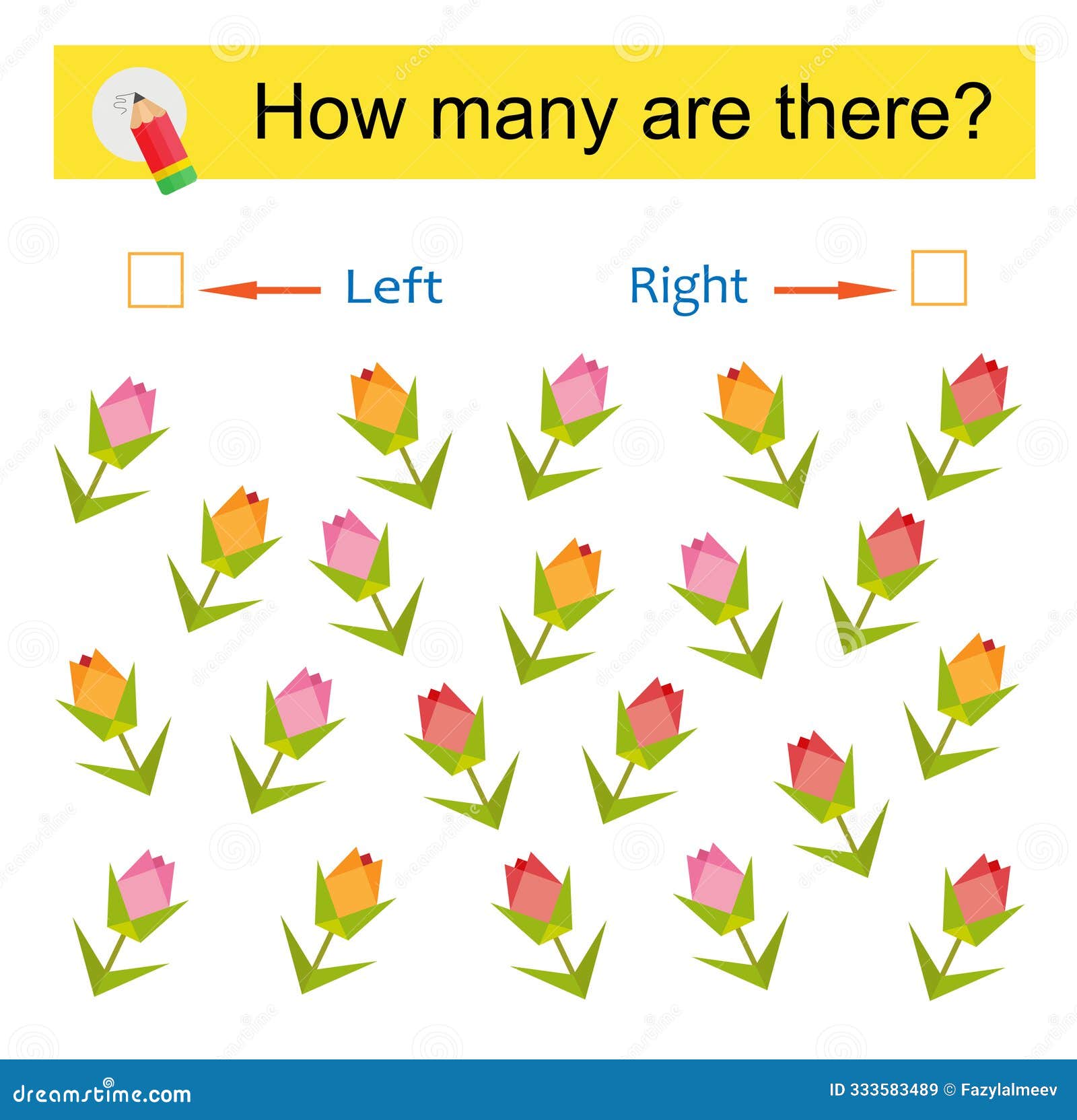 Math Activity for Kids. Developing Numeracy Skills Stock Illustration ...